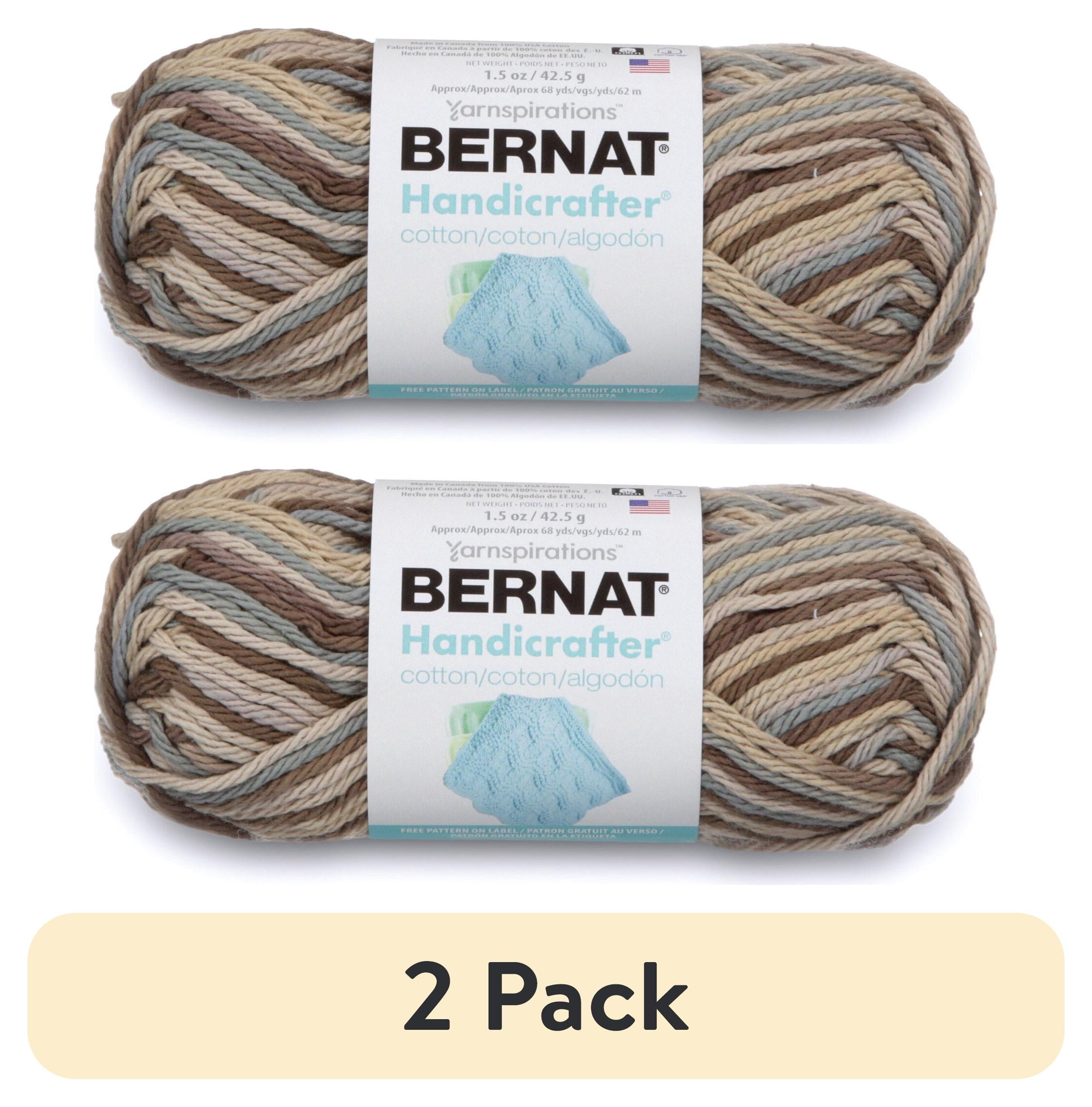 (2 pack) Bernat Handicrafter Cotton Yarn, 1.5 Oz, Earth Ombre - Walmart.com