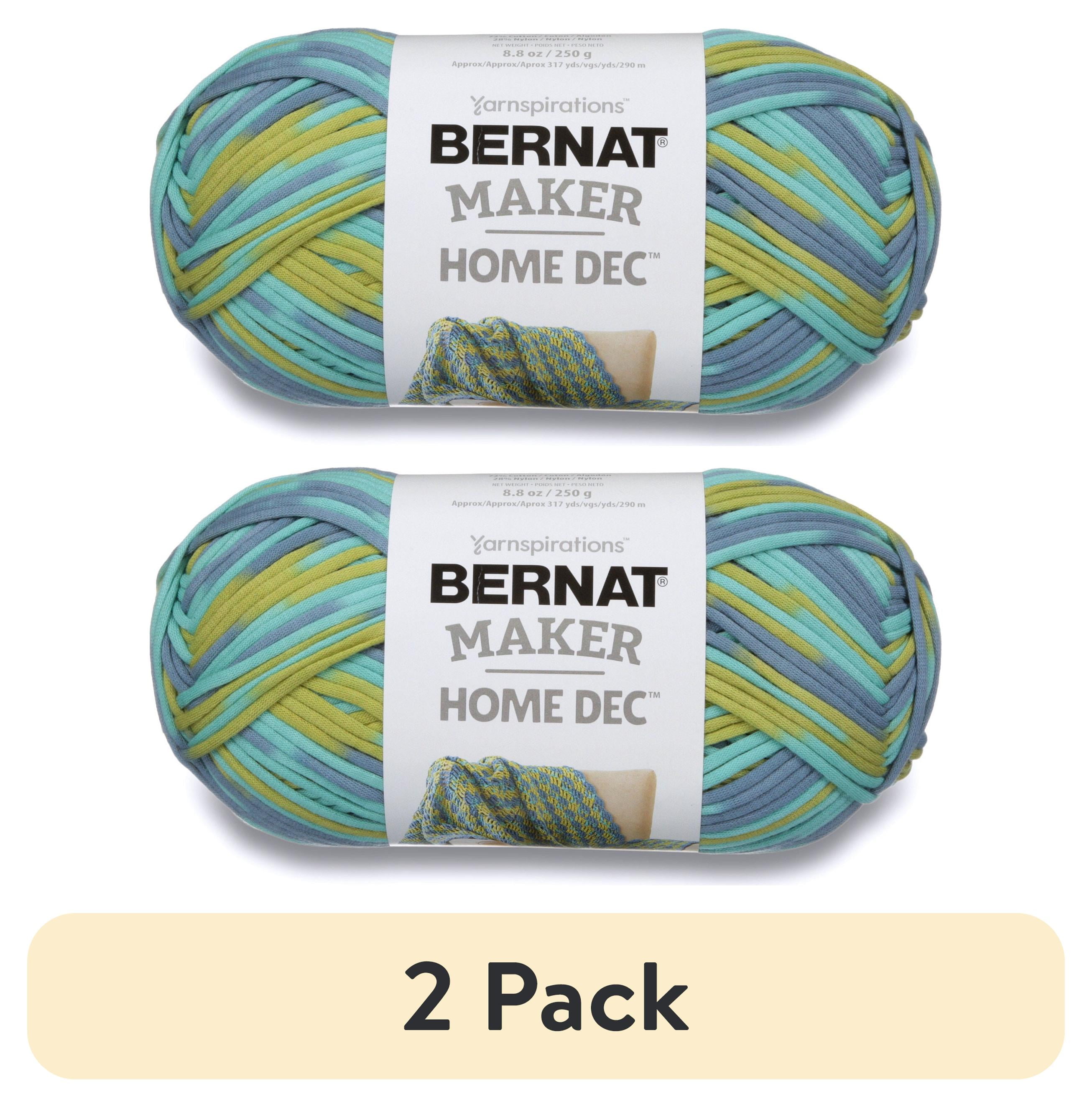 (2 pack) Bernat® Maker Home Dec™ #5 Bulky Cotton-Nylon Yarn, Pacific ...