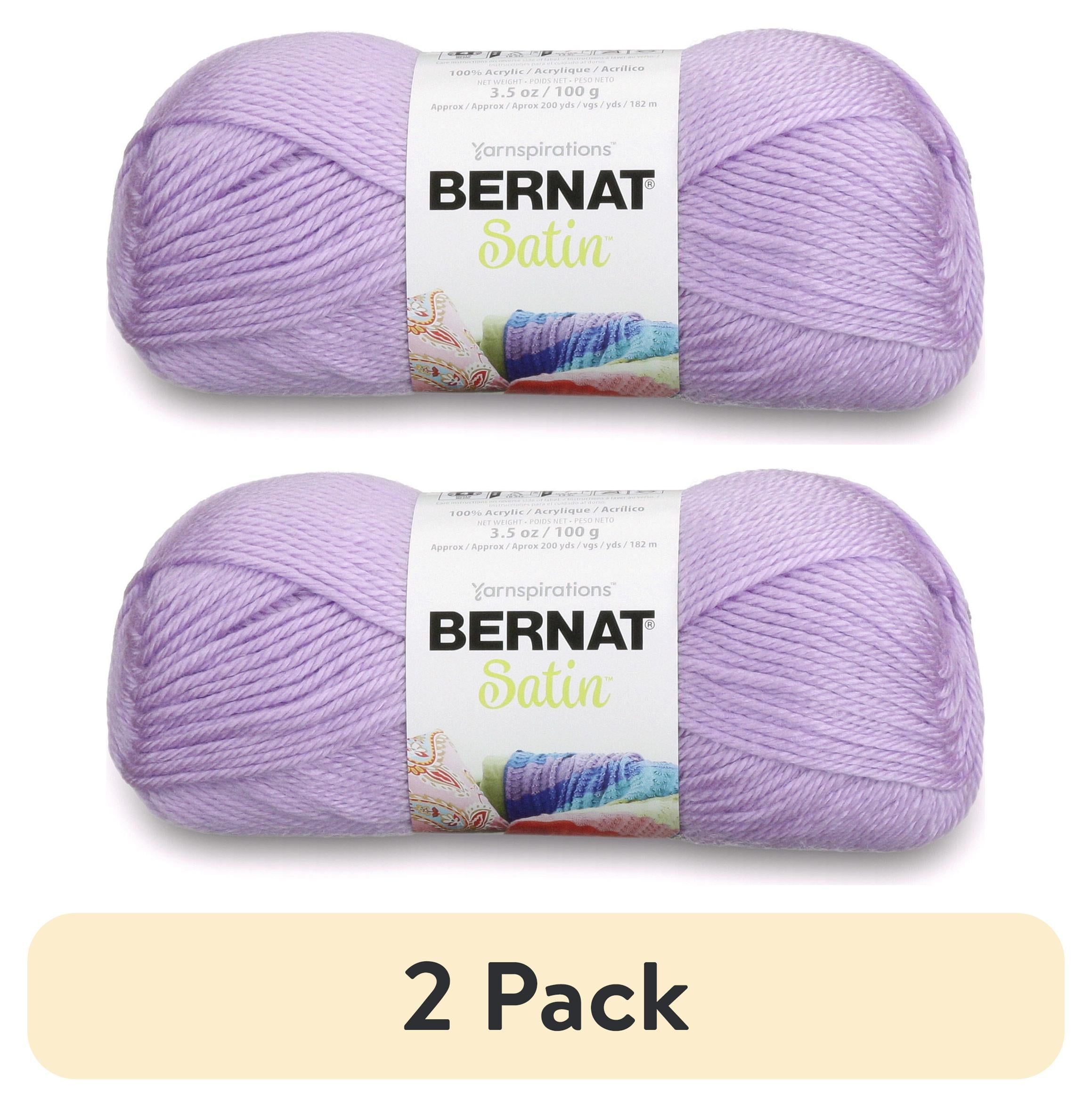 (2 pack) Bernat® Satin™ #4 Medium Acrylic Yarn, Stardust 3.5oz/100g ...
