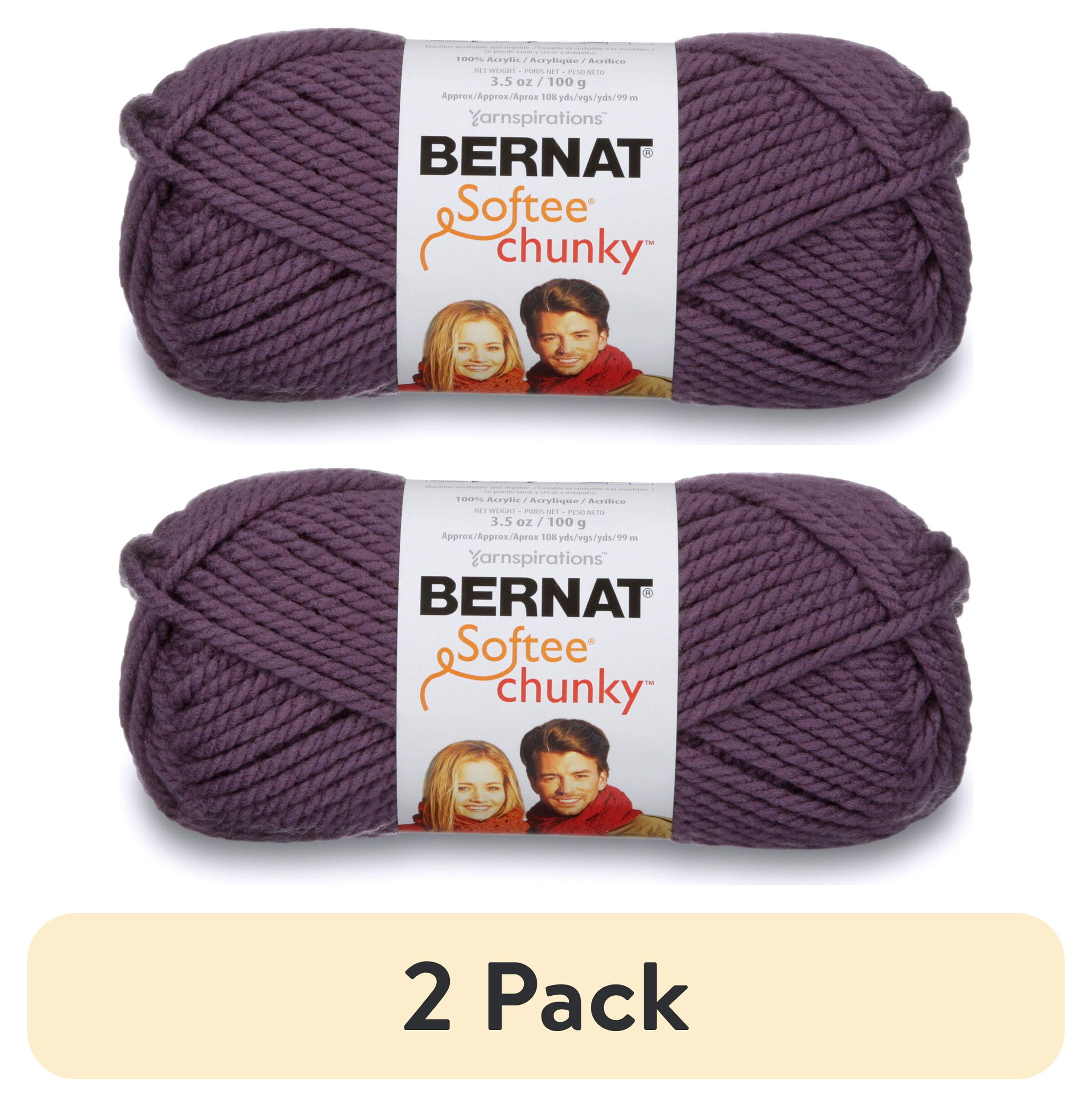 (2 pack) Bernat® Softee® Chunky™ #6 Super Bulky Acrylic Yarn, Dark ...