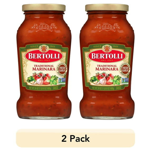 (2 pack) Bertolli Traditional Marinara Pasta Sauce, 24oz - Walmart.com