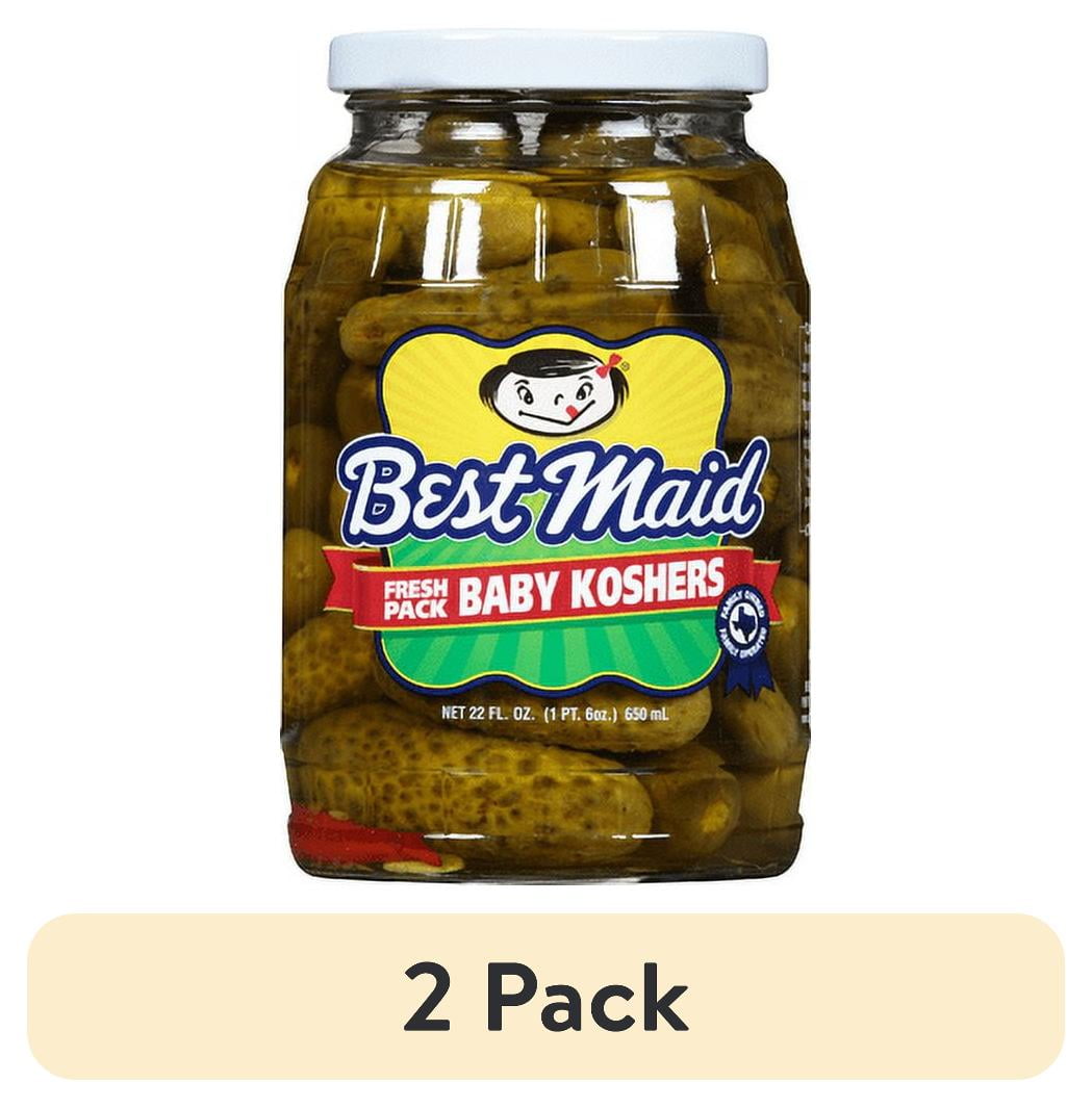 (2 pack) Best Maid Baby Kosher Pickles 24oz - Walmart.com