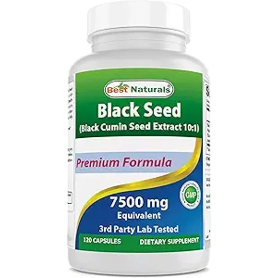 (2 pack) Best Naturals Black Seed (Black Cumin Seed Extract 10:1) 7500 ...