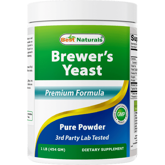 (2 pack) Best Naturals Brewers Yeast Powder Supplement, 1 Lb - Supports ...