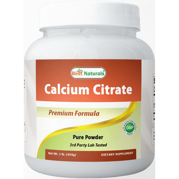 (2 pack) Best Naturals Calcium Citrate Powder - Calcium Supplement, High Bioavailable 3000 mg ...