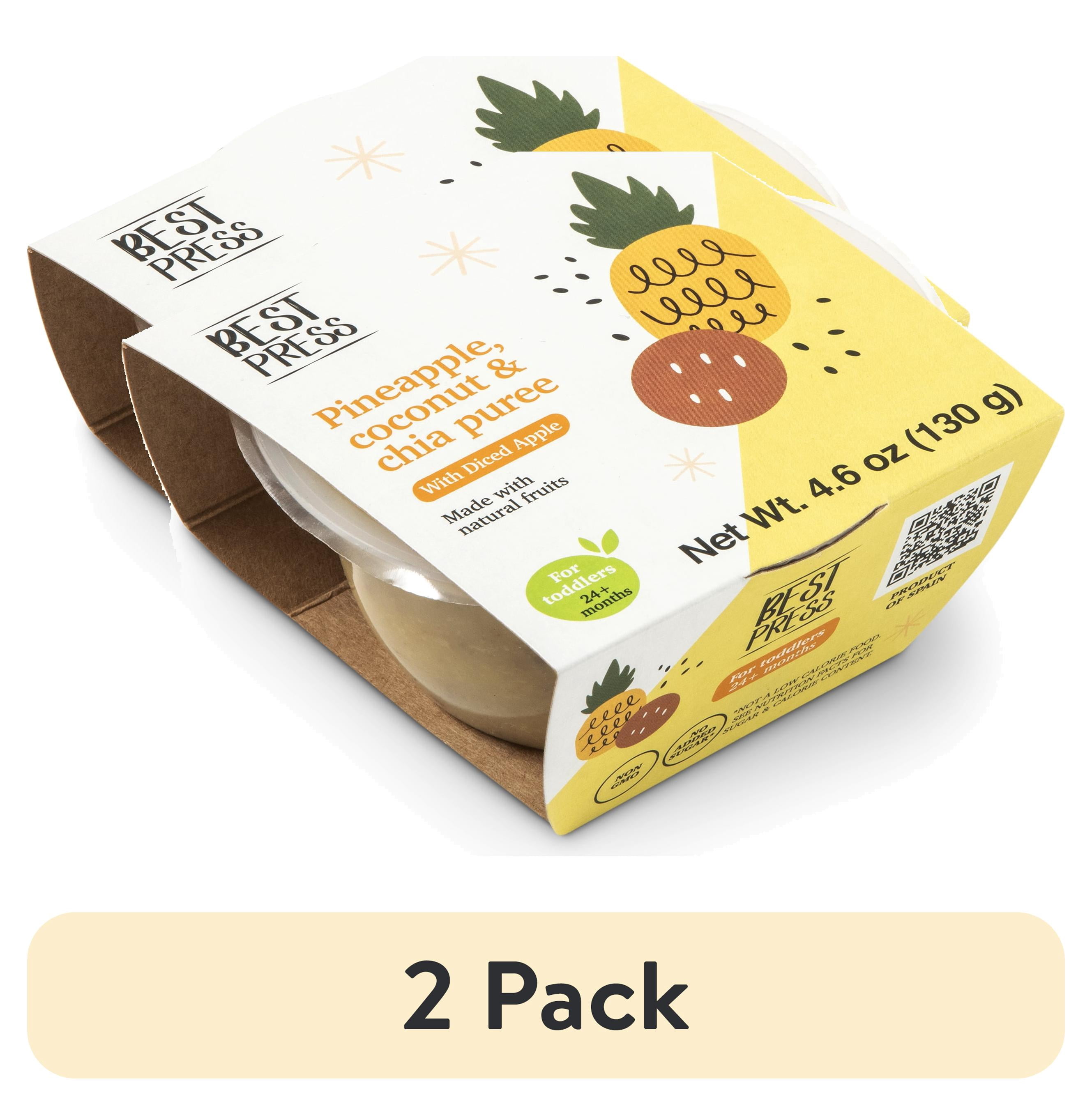 (2 pack) Best Press, Texture Tubs, Toddler Food , Apple, Banana ...