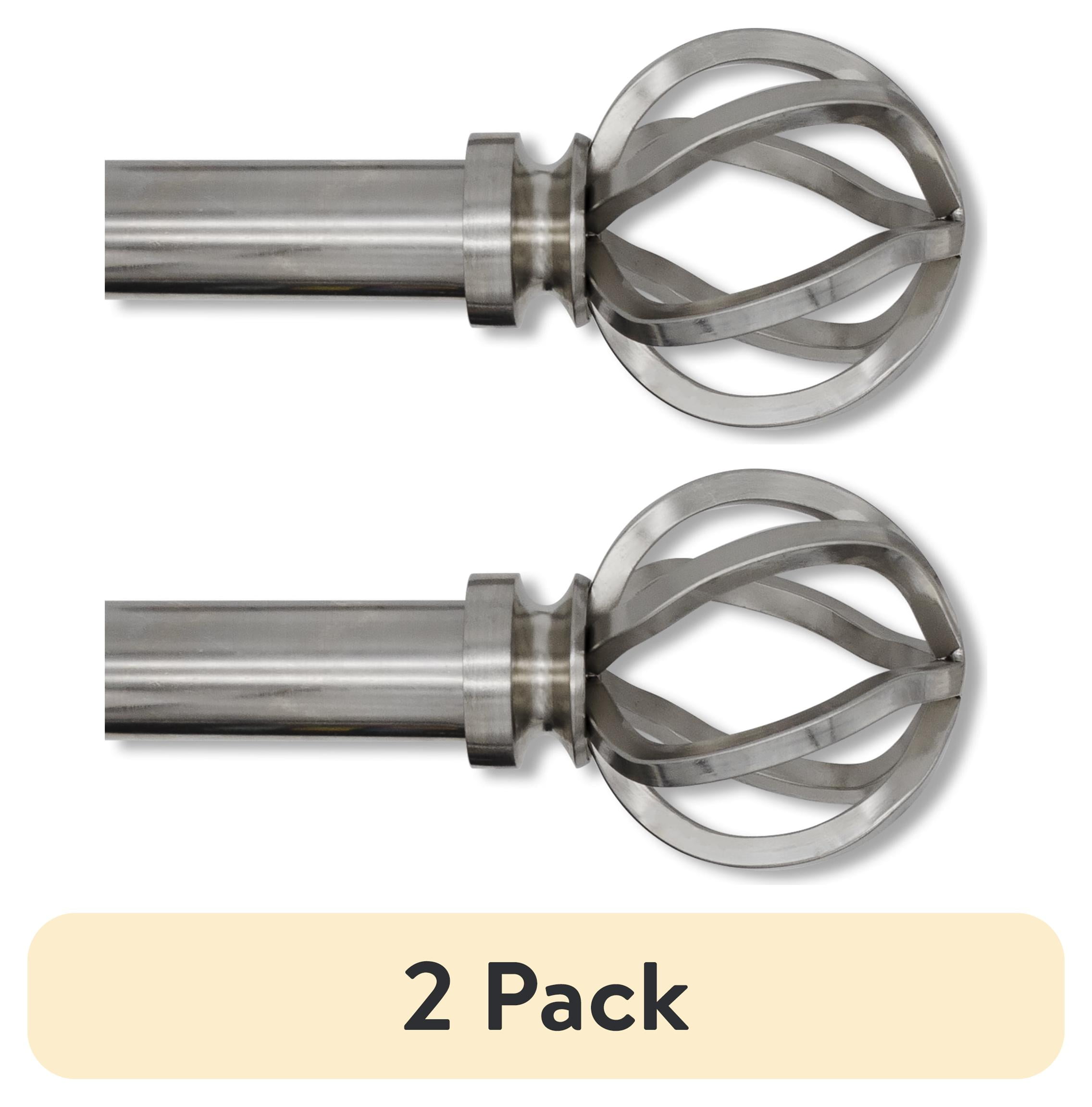 (2 pack) Better Homes & Gardens 1" Brushed Nickel Cage, 120-180 ...