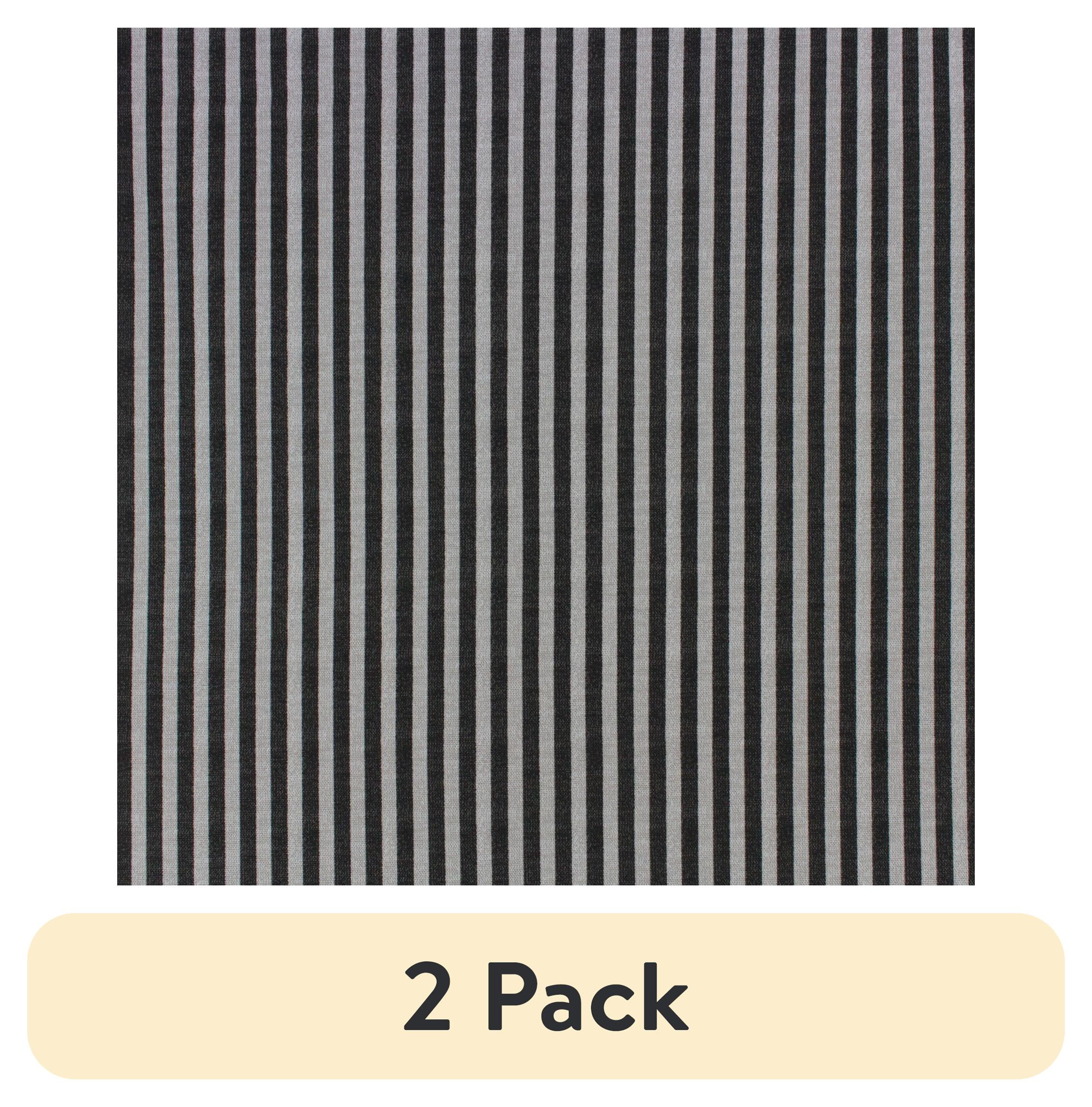 (2 pack) Better Homes & Gardens 100% Cotton Classic Stripe Black, 2 ...