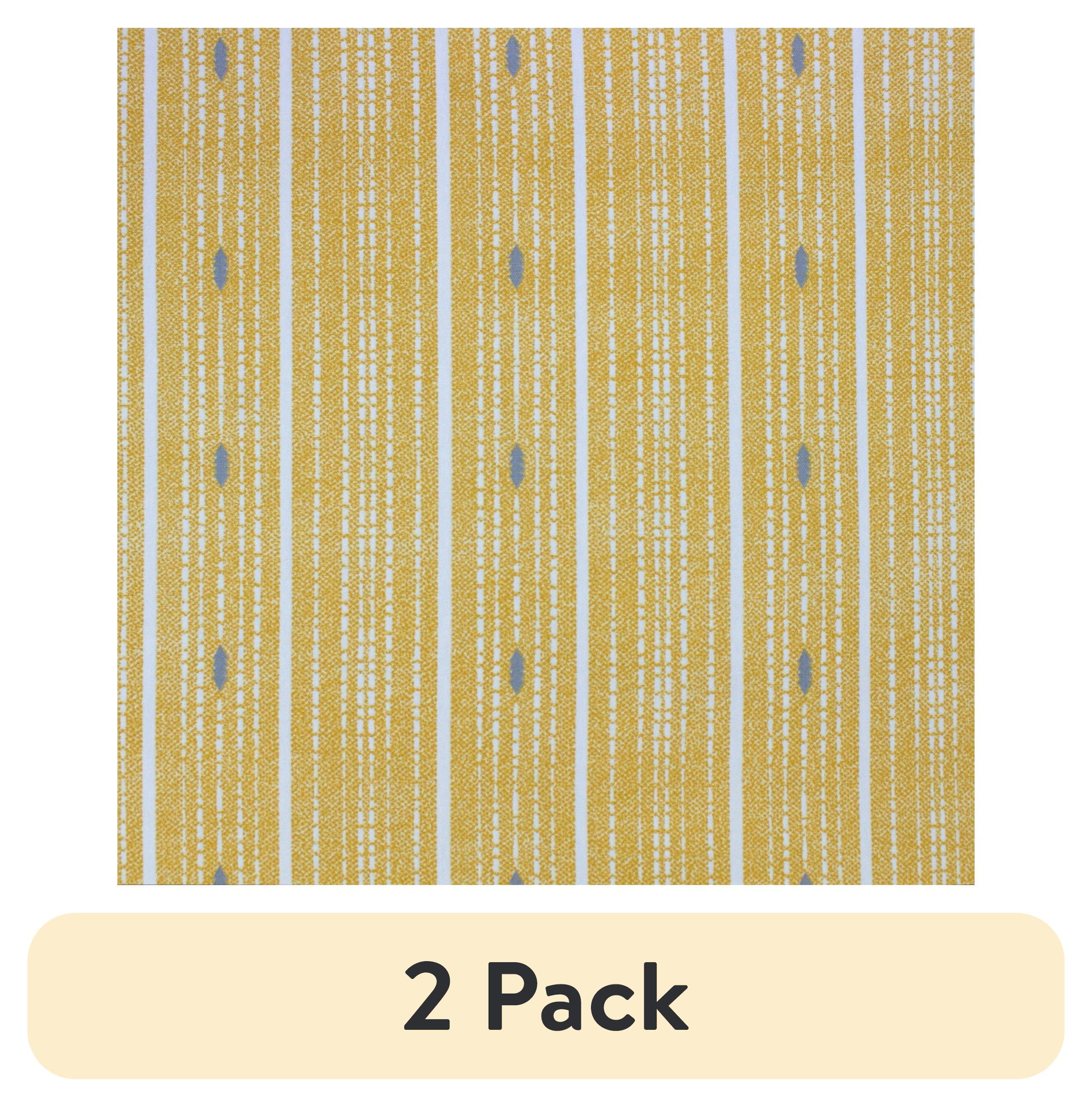 (2 pack) Better Homes & Gardens 100% Cotton Dotted Stripe Yellow, 2 ...
