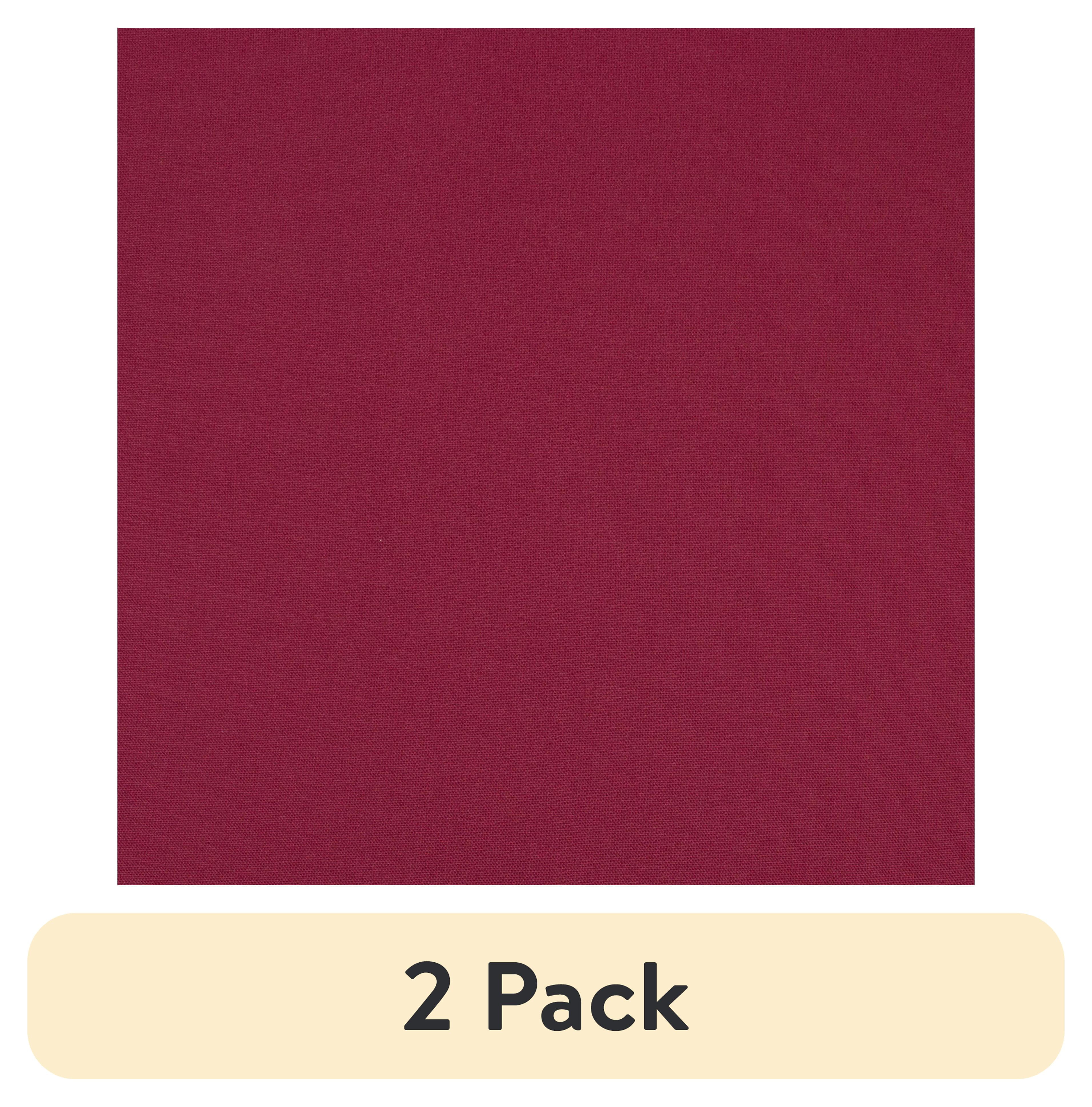 (2 pack) Better Homes & Gardens 100% Cotton Solid Merlot, 2 Yard Precut ...