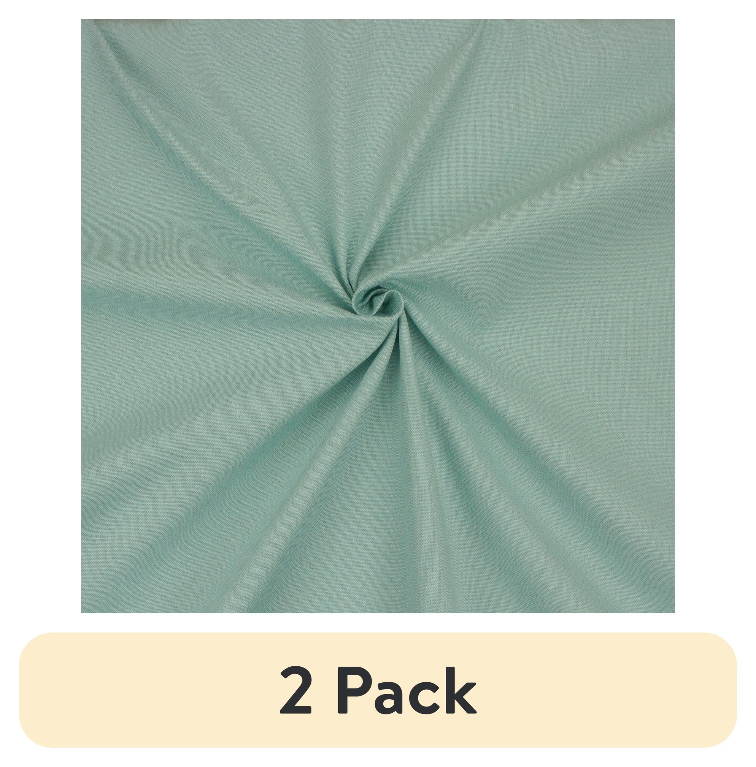 (2 pack) Better Homes & Gardens 100% Cotton Solid Mint, 2 Yard Precut ...