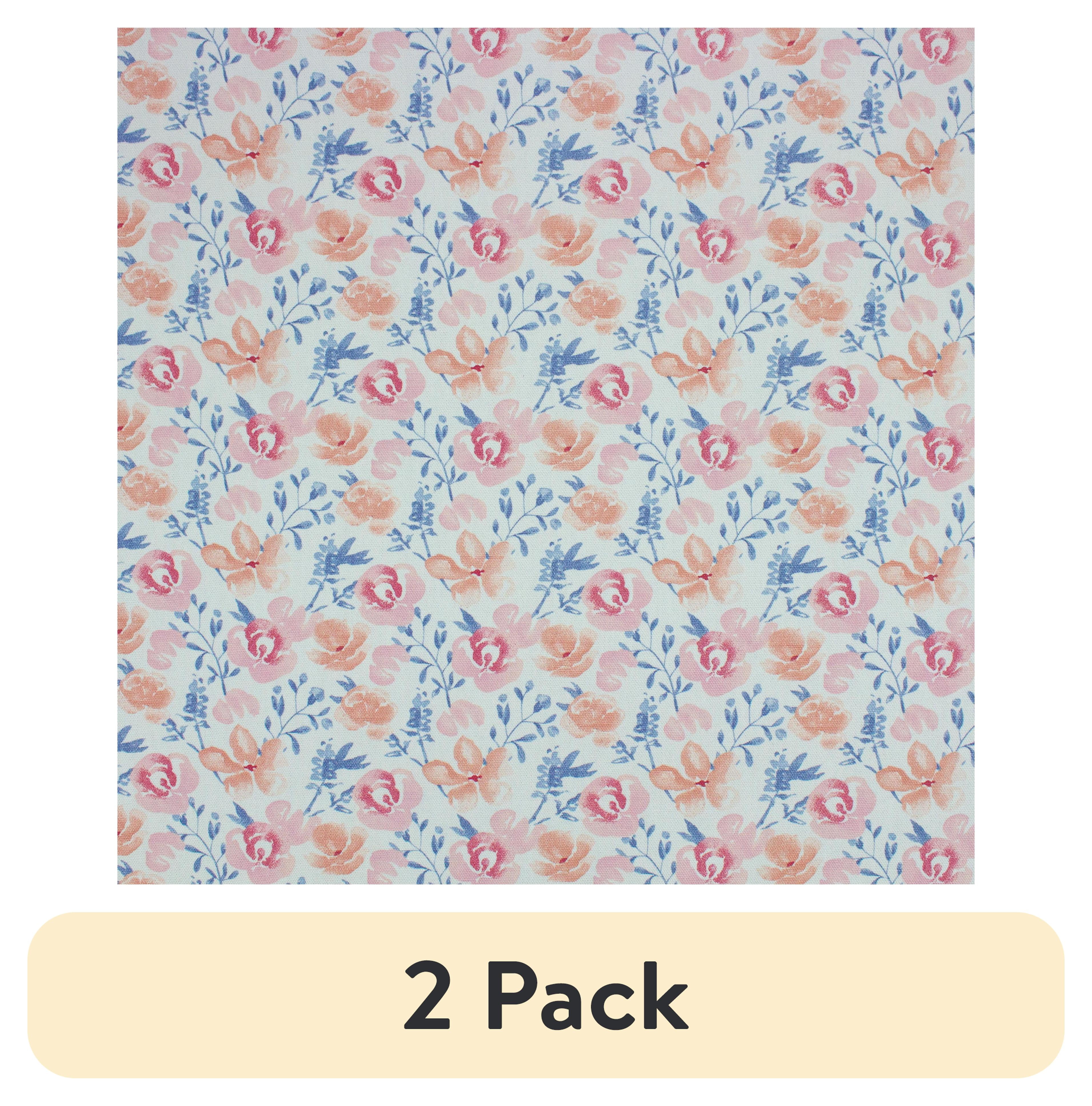 (2 pack) Better Homes & Gardens 100% Cotton Watercolor Floral Multi ...