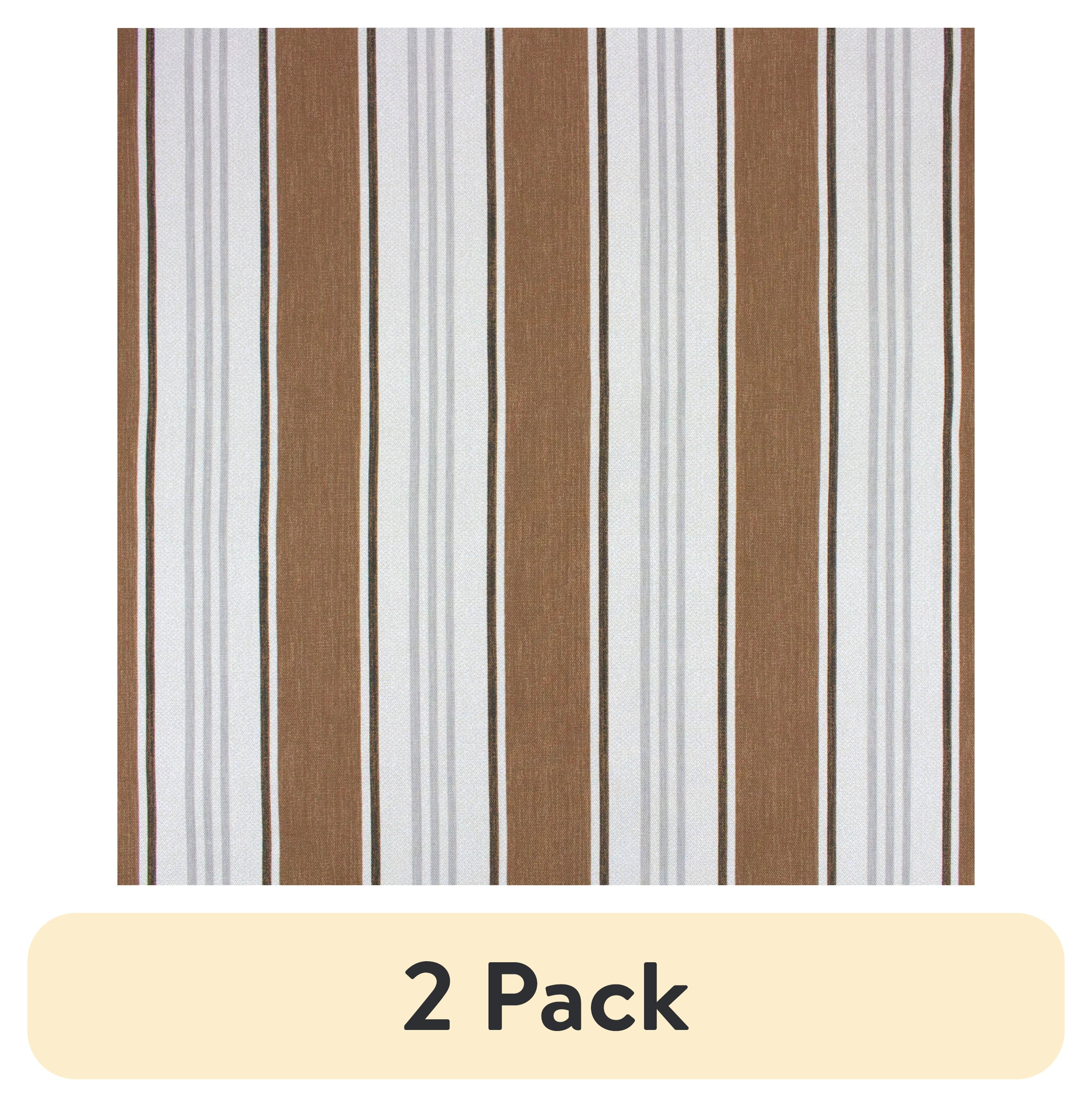 (2 pack) Better Homes & Gardens 100% Cotton Wide Stripe Brown, 2 Yard ...