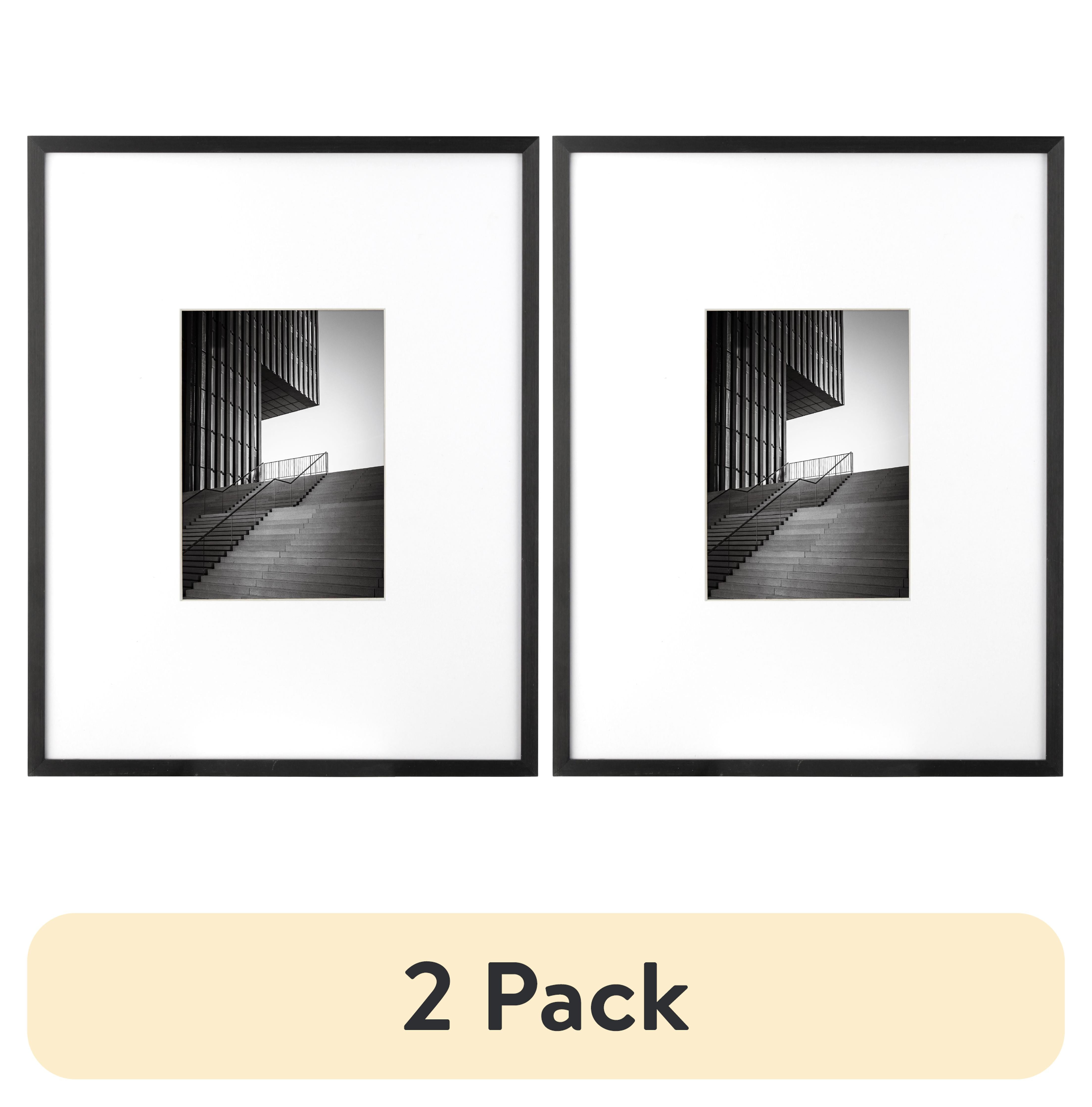 (2 pack) Better Homes & Gardens 11x14 Matted to 5x7 Metal Gallery Wall ...