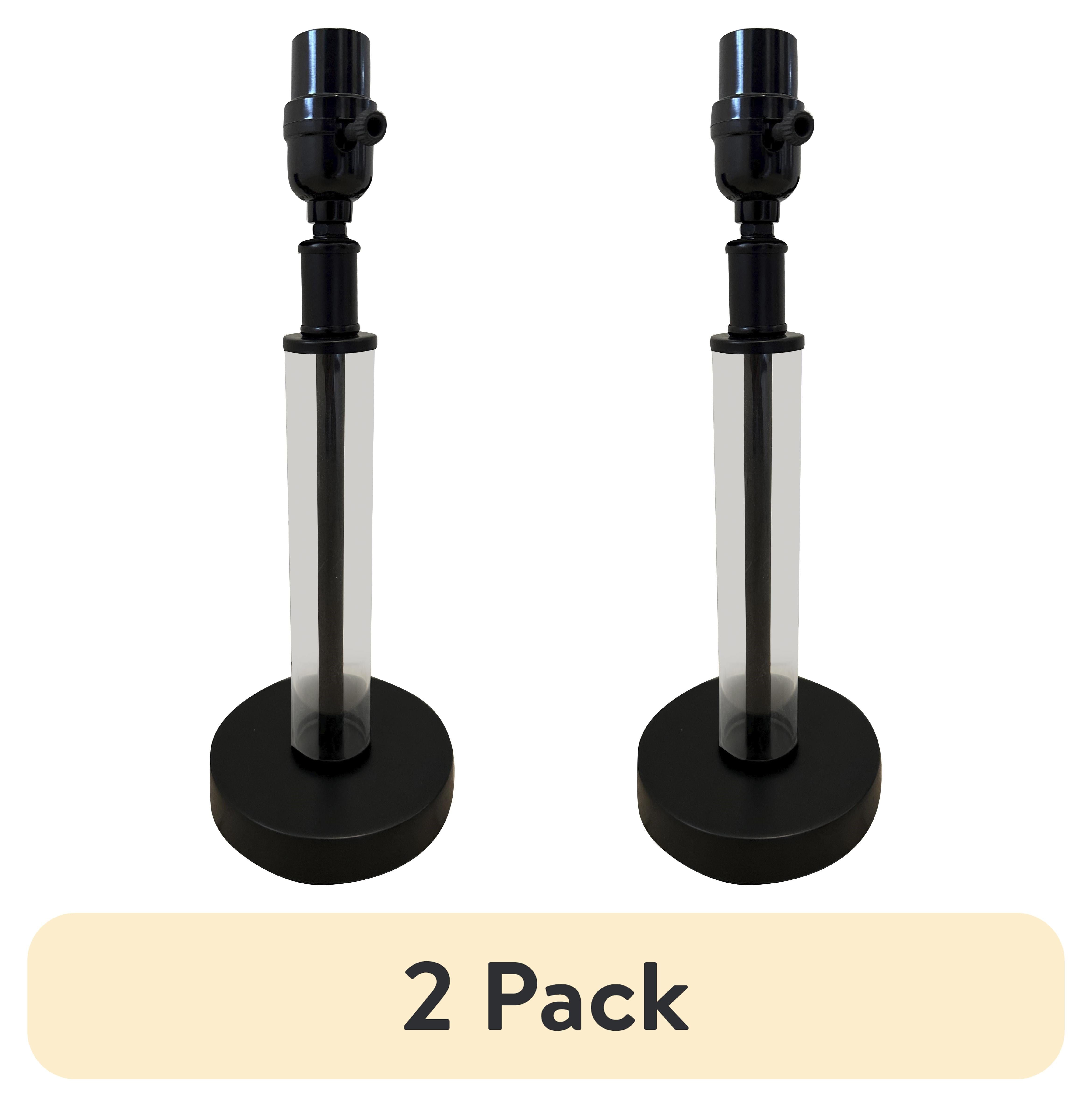 (2 pack) Better Homes & Gardens 14" Height Black Finish Metal Clear ...