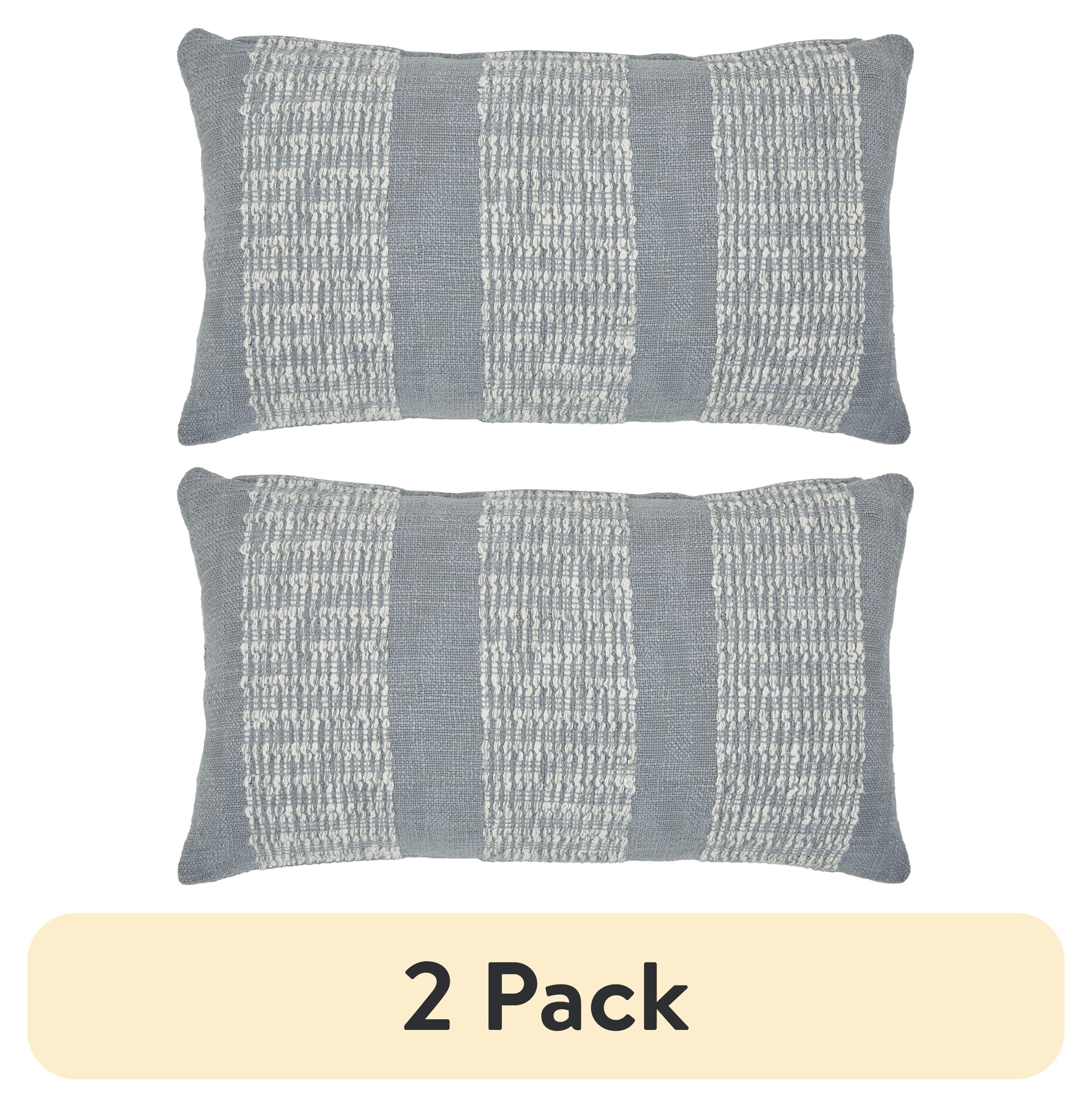 (2 pack) Better Homes & Gardens 14" x 24" Grey Textured Panel Stripe ...