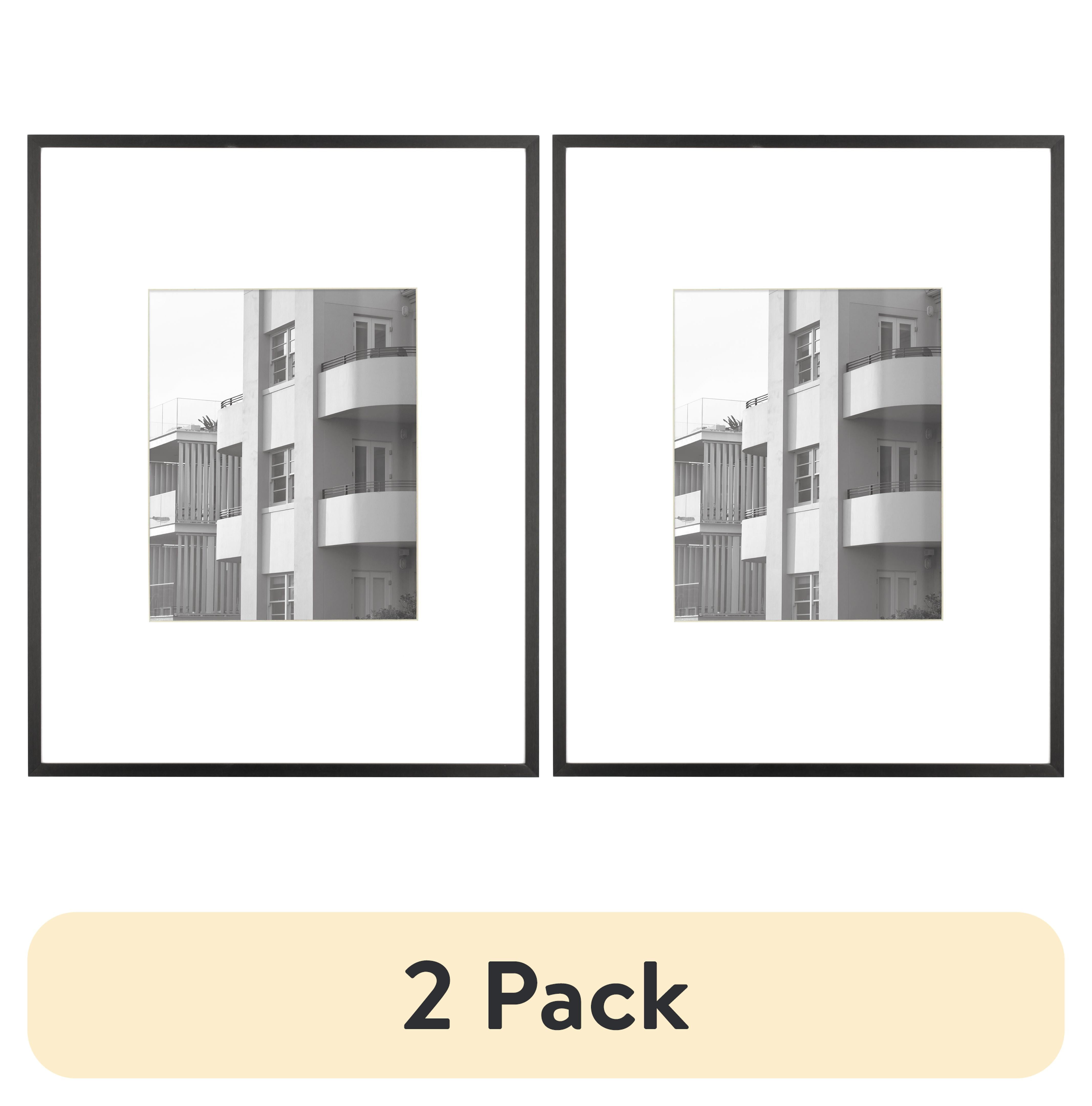 (2 pack) Better Homes & Gardens 14x18 Matted to 8x10 Metal Gallery Wall ...