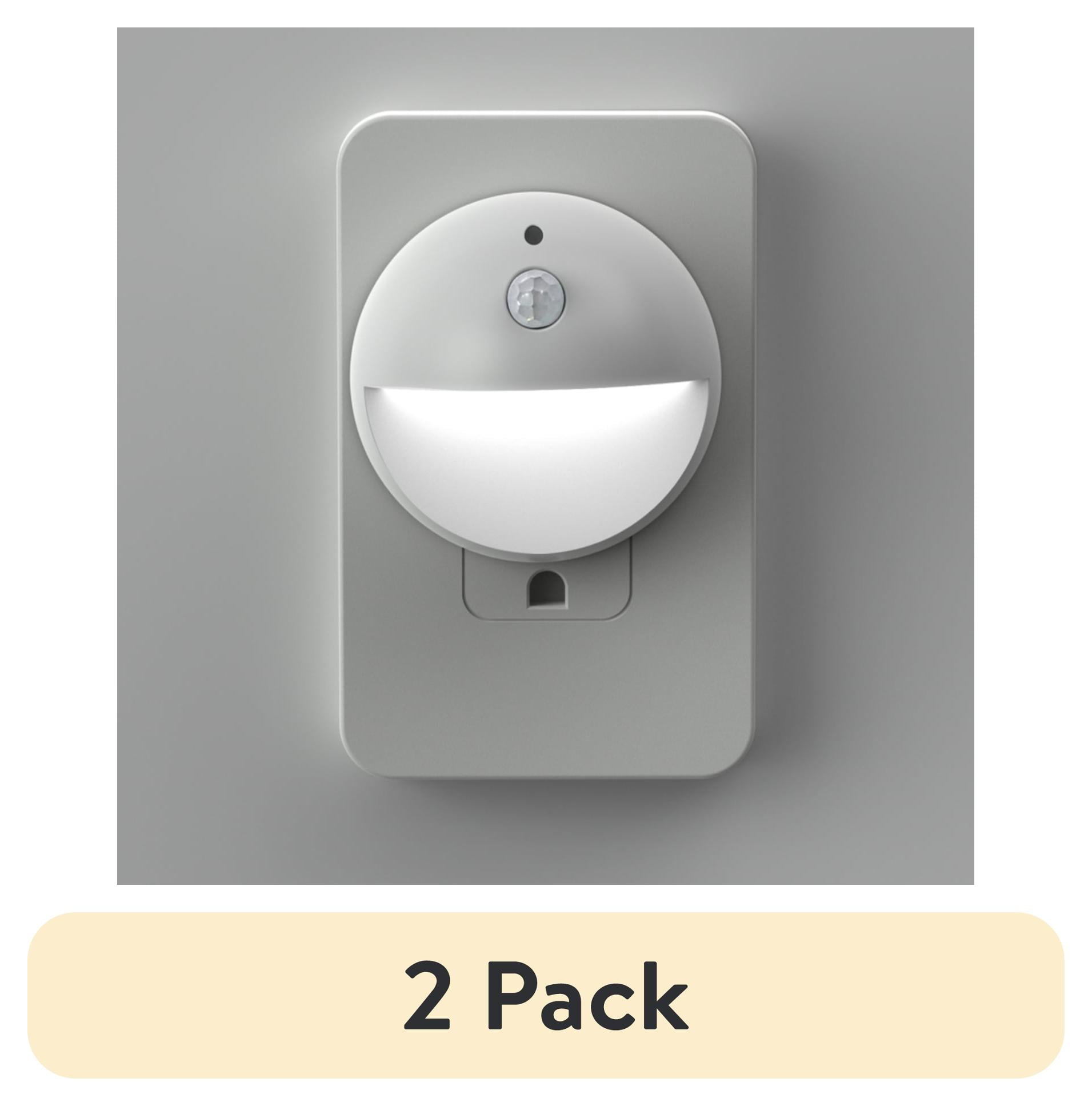 (2 pack) BH&G 2.65" Round LED Night Light, Daylight, Dusk to Dawn, High ...