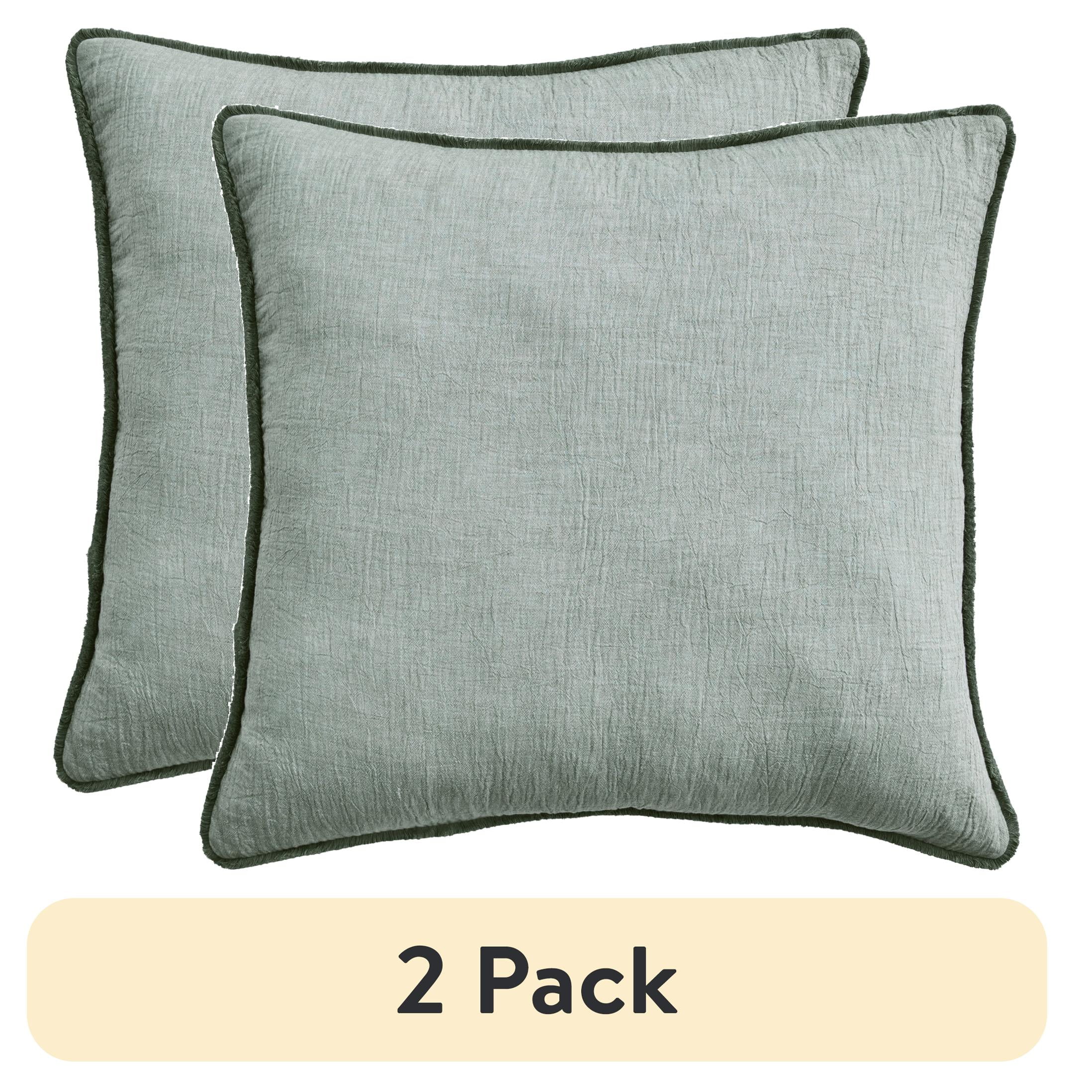 (2 pack) Better Homes & Gardens 22" x 22" Dark Cilantro Green Cotton ...
