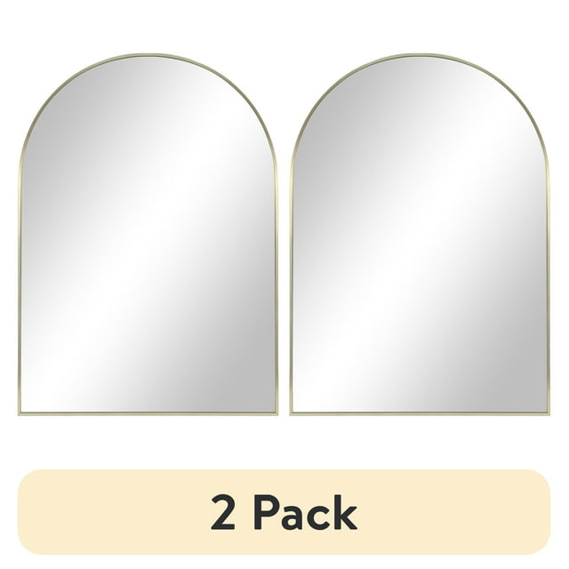 (2 pack) Better Homes & Gardens 24x34 Gold Arched Large Wall Mirror for ...
