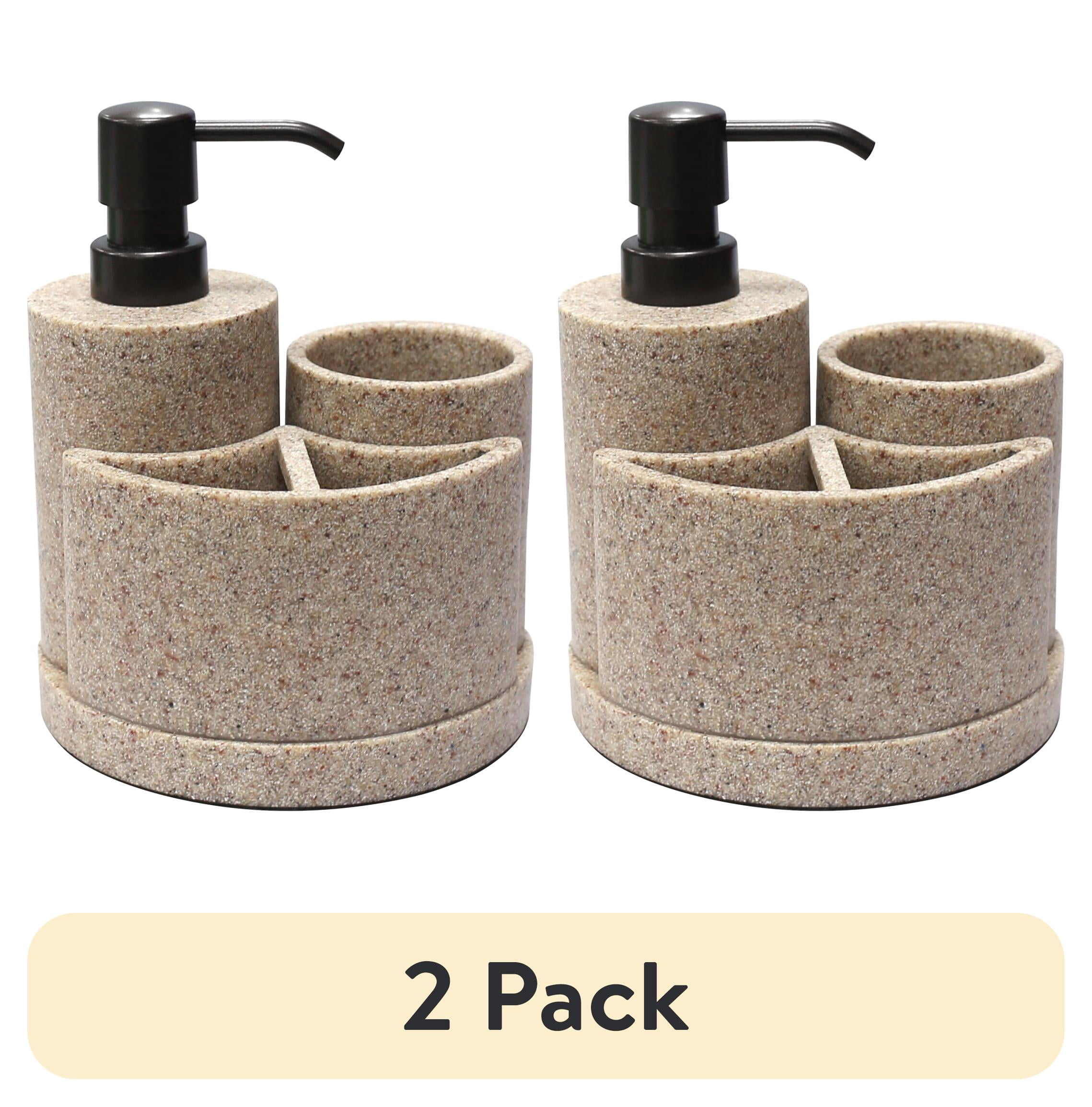 (2 pack) Better Homes & Gardens 3 Piece Natural Sandstone Bath ...