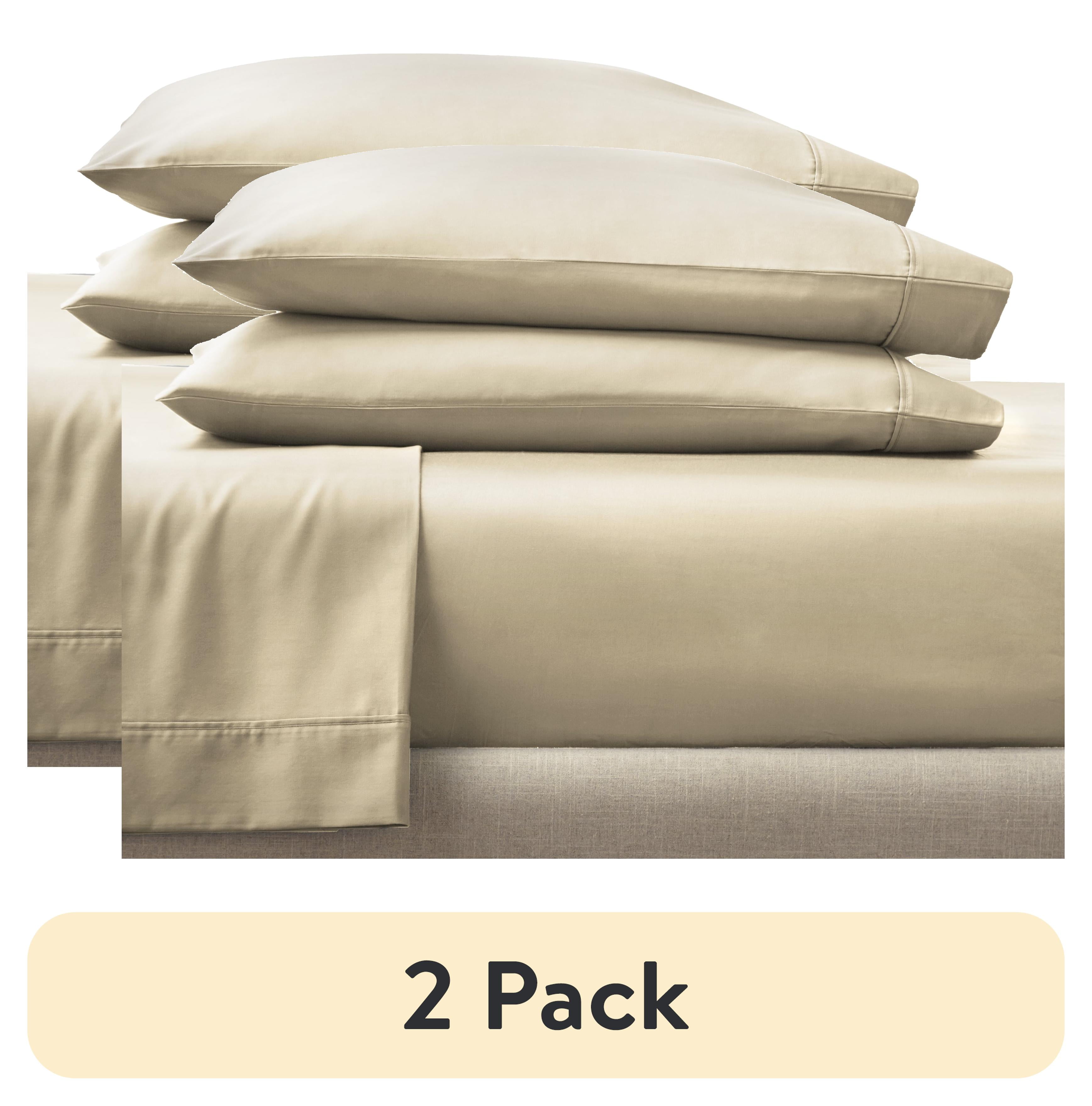 (2 pack) Better Homes & Gardens 4-Piece 300 Thread Count Almond Biscuit ...