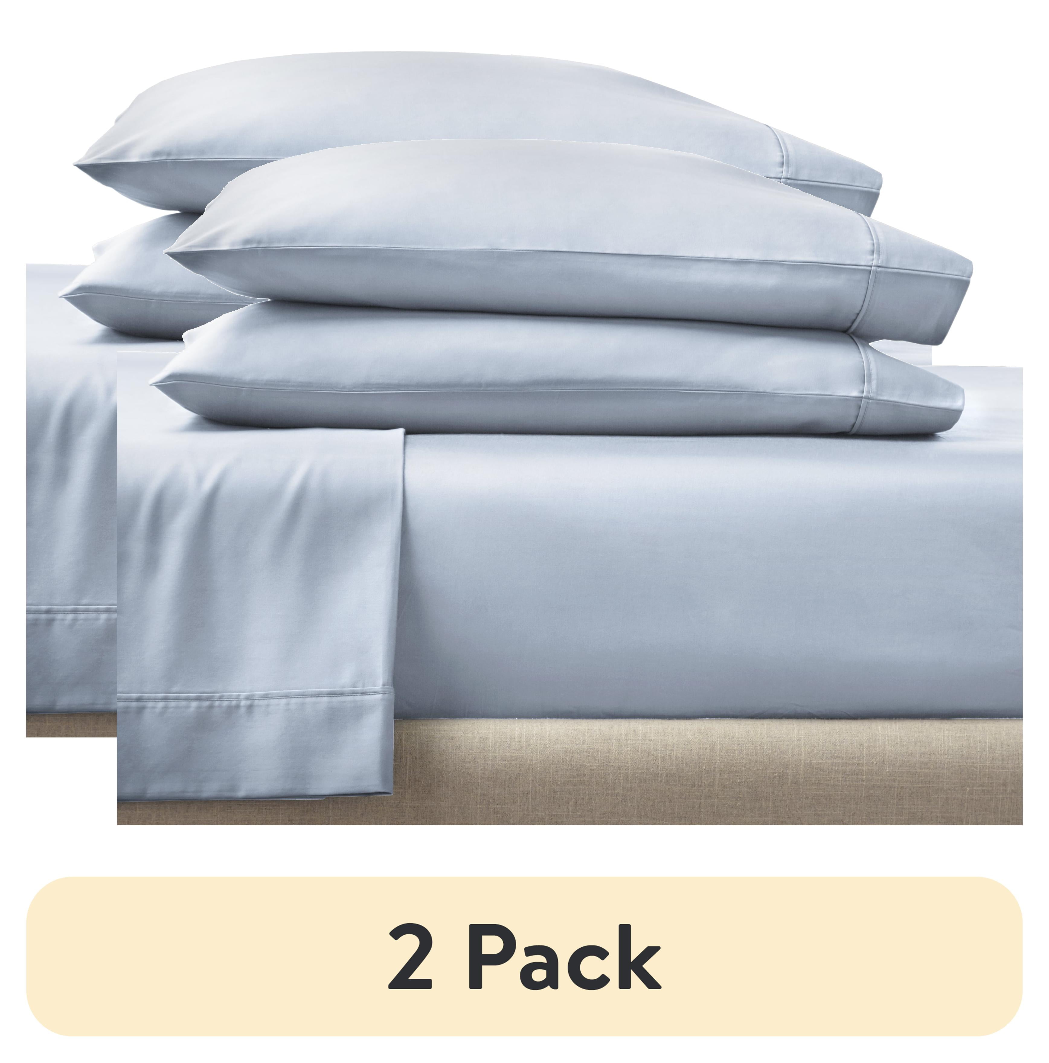 (2 pack) Better Homes & Gardens 4-Piece 300 Thread Count Blue Water ...