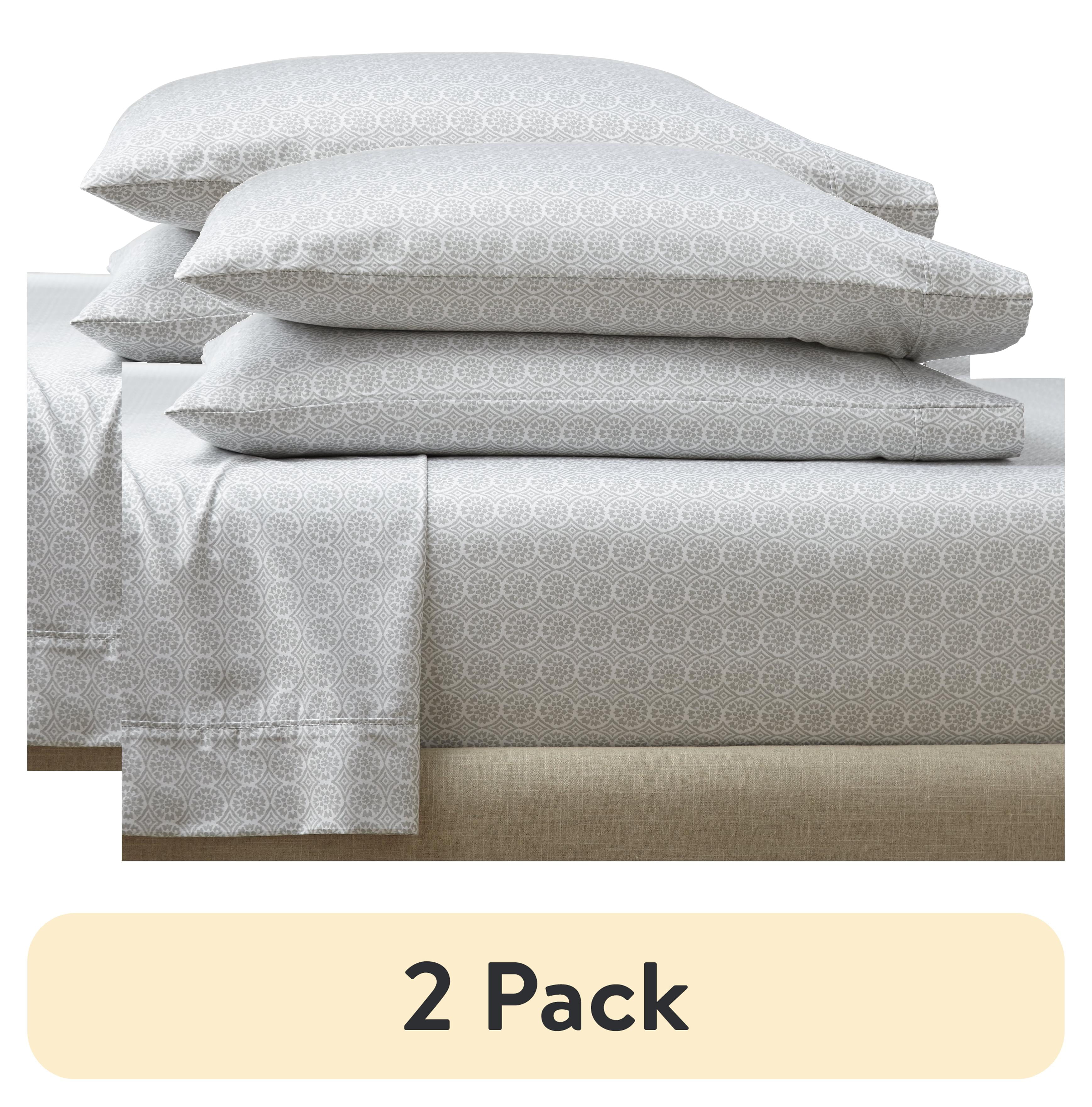 (2 pack) Better Homes & Gardens 4-Piece 300 Thread Count Suzani Soft ...
