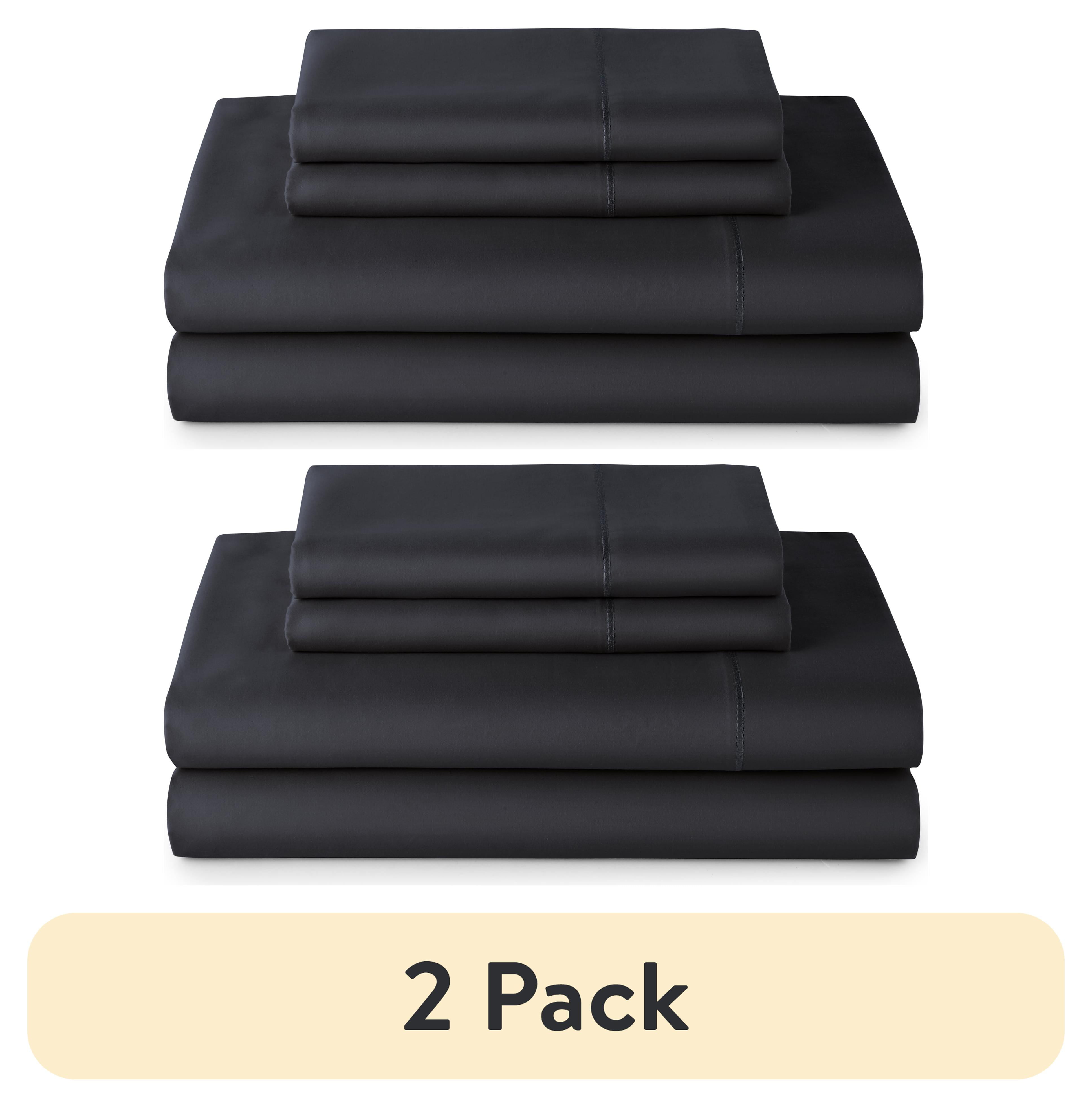 (2 pack) Better Homes & Gardens 4-Piece 400 Thread Count Greystone ...