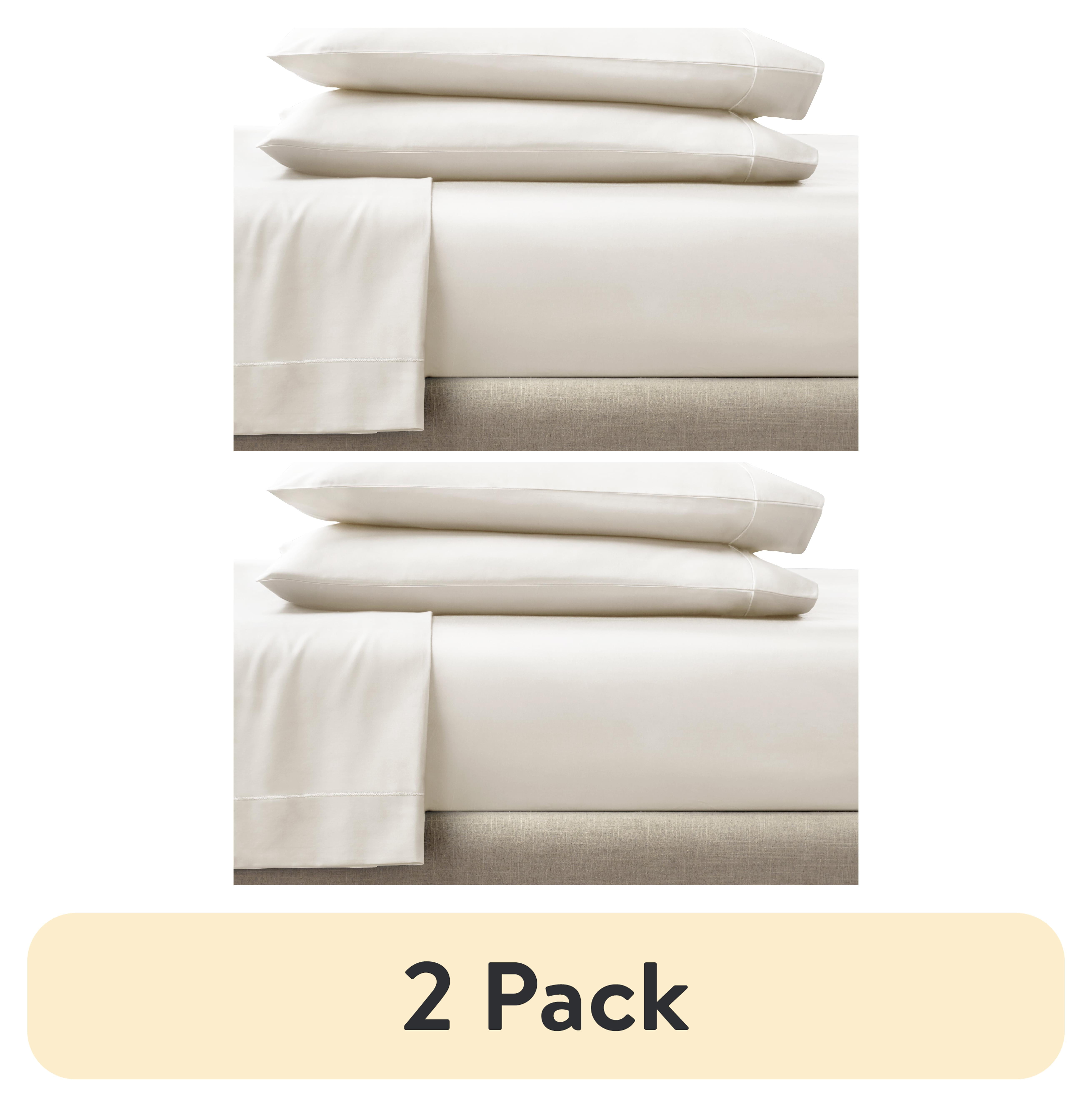 (2 pack) Better Homes & Gardens 4-Piece 400 Thread Count Vanilla Dream ...