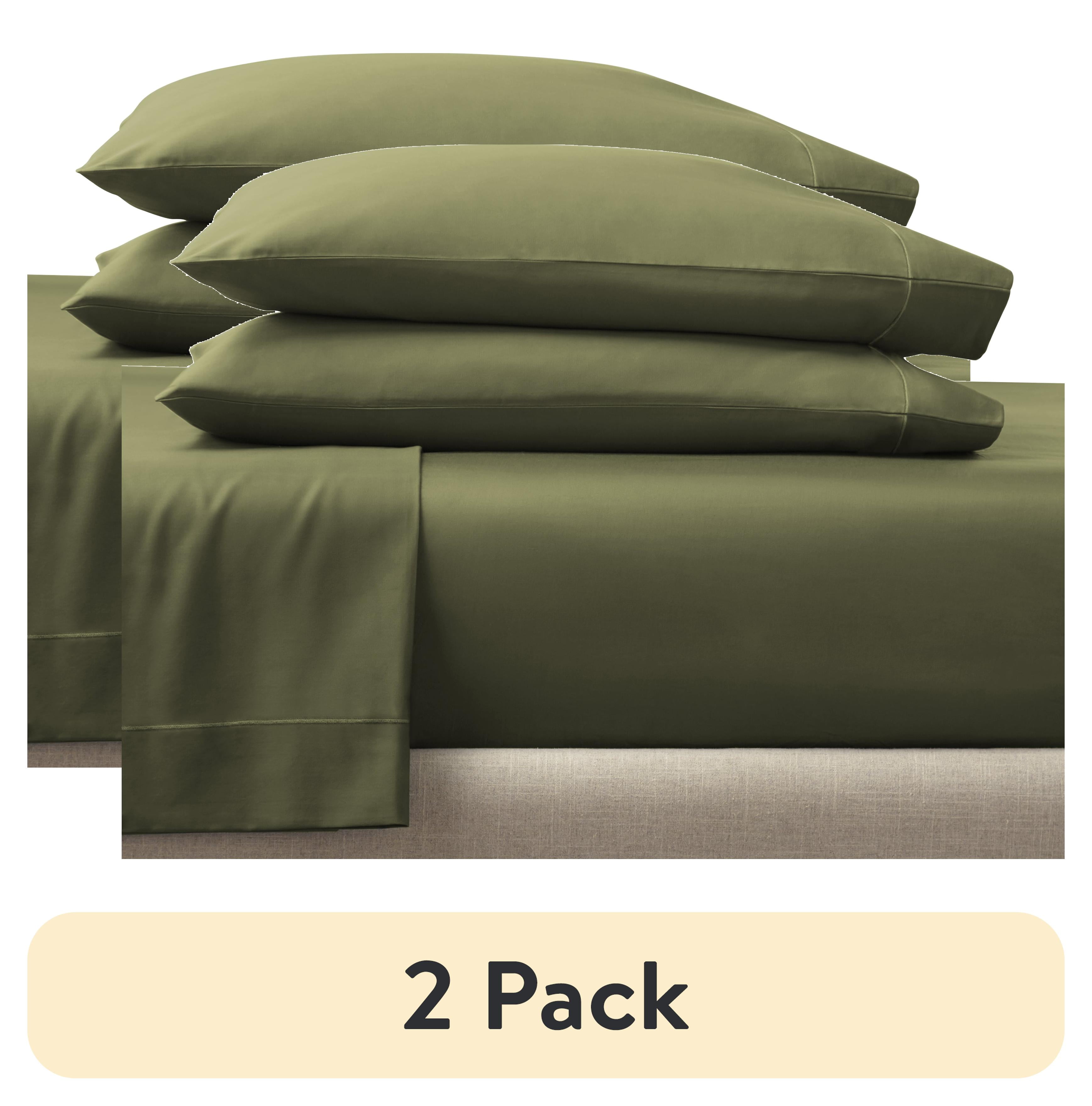 (2 pack) Better Homes & Gardens 2-Piece 400 Thread Count Dark Cilantro ...