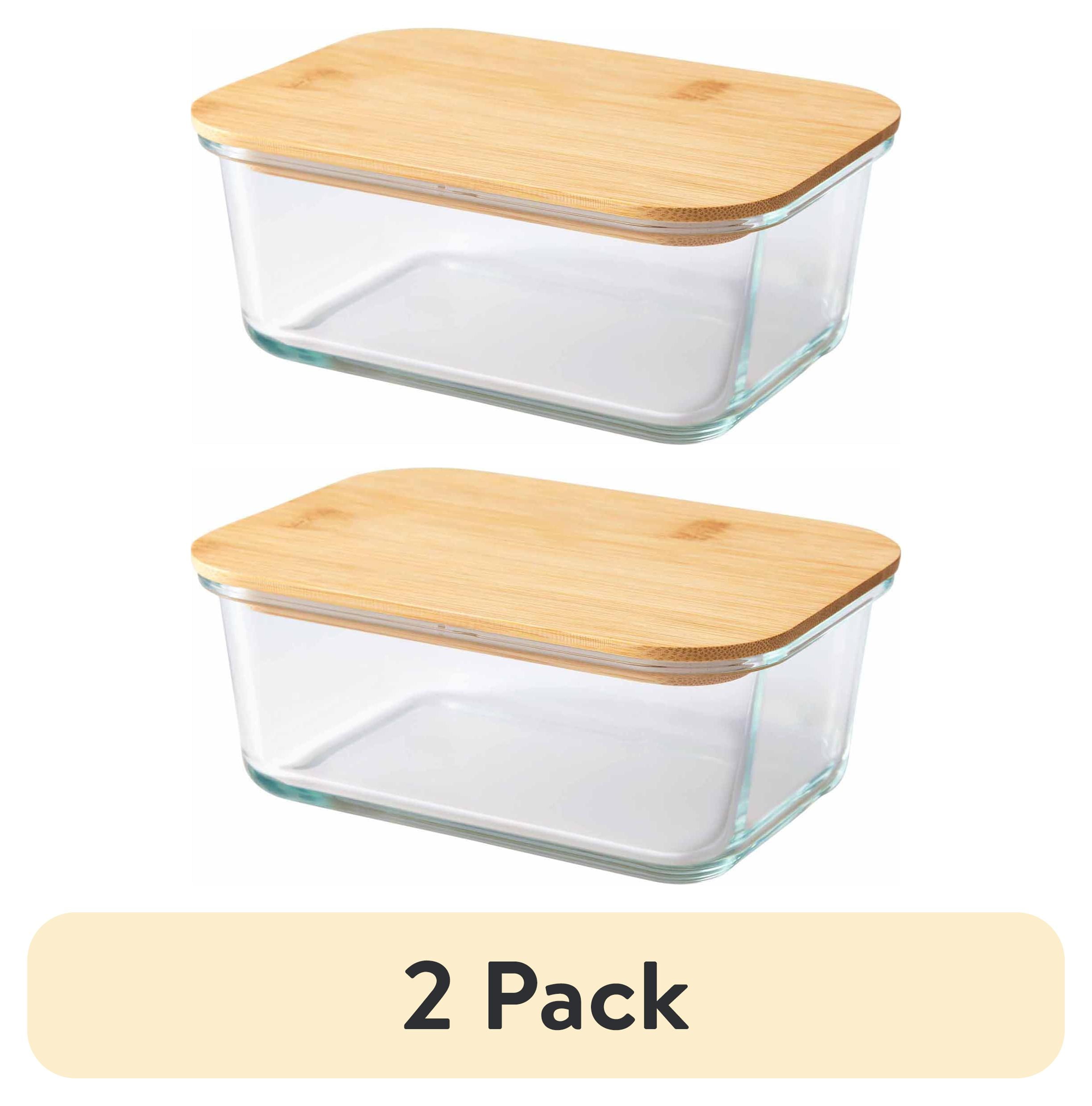 Better Homes & Gardens 4 Cup Rectangle Glass Food Storage Container ...