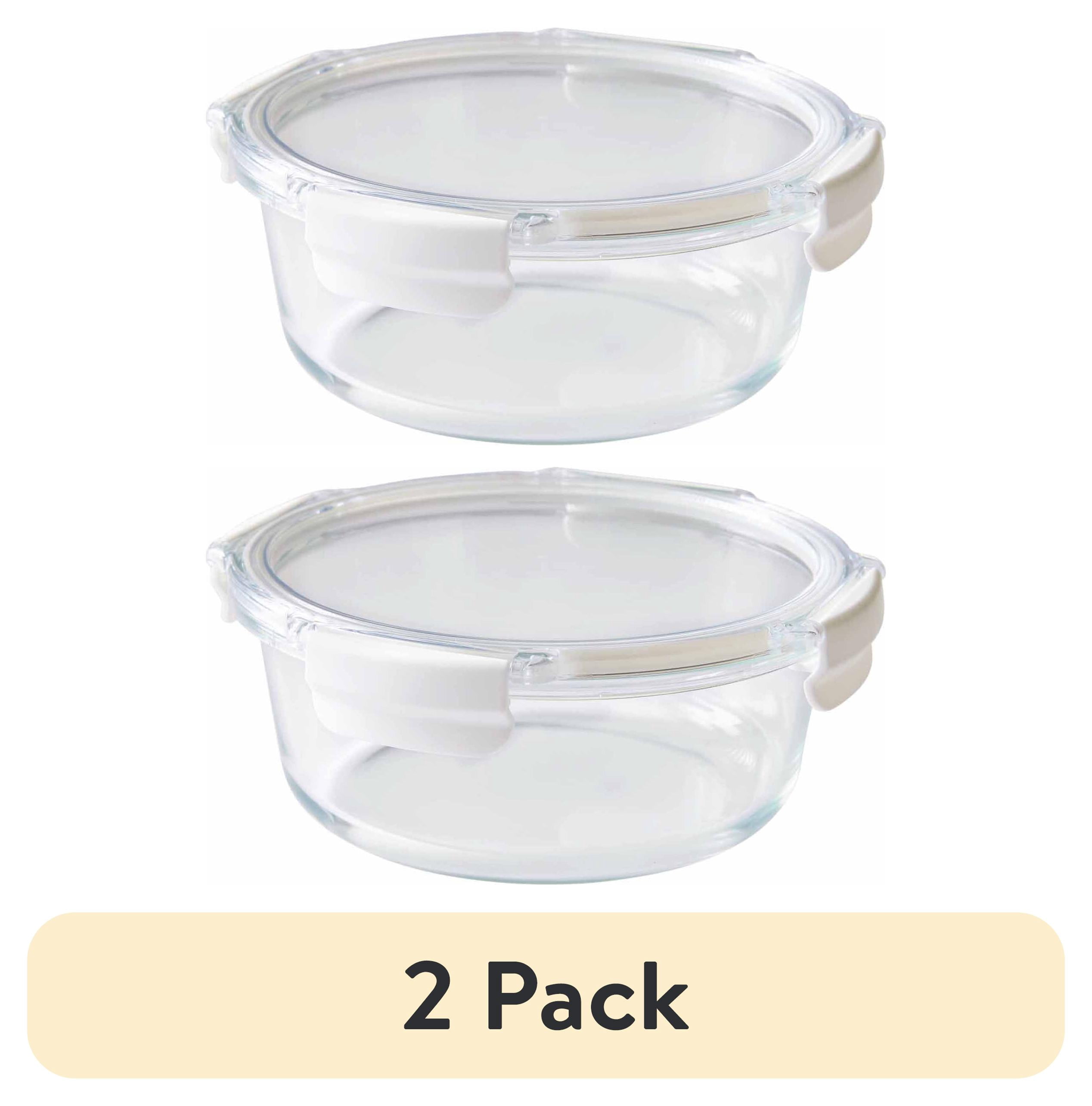 4 Cup Round Glass Food Storage Container - Walmart.com