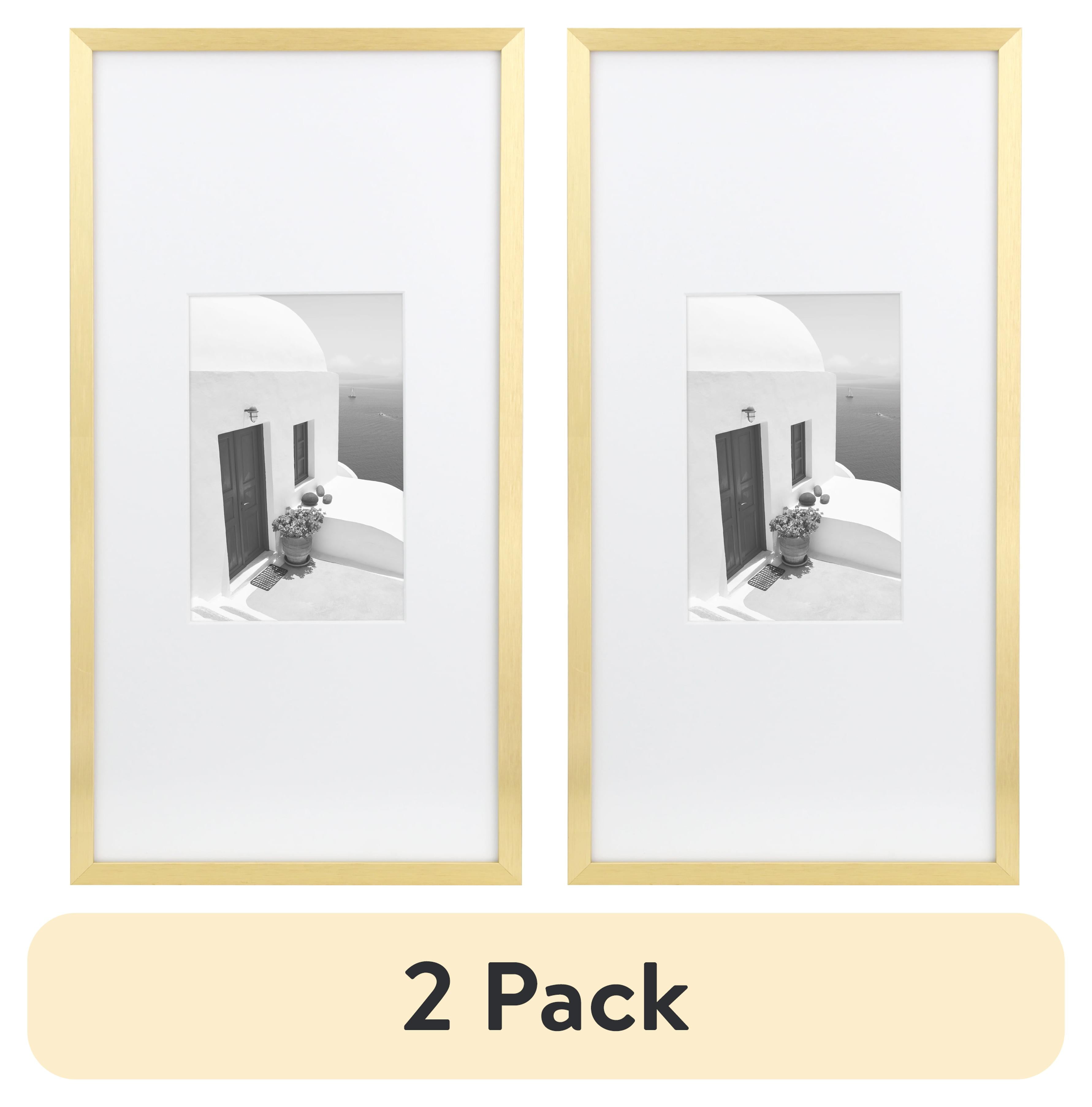 (2 pack) Better Homes & Gardens 7x14 Matted to 4x6 Metal Gallery Wall ...