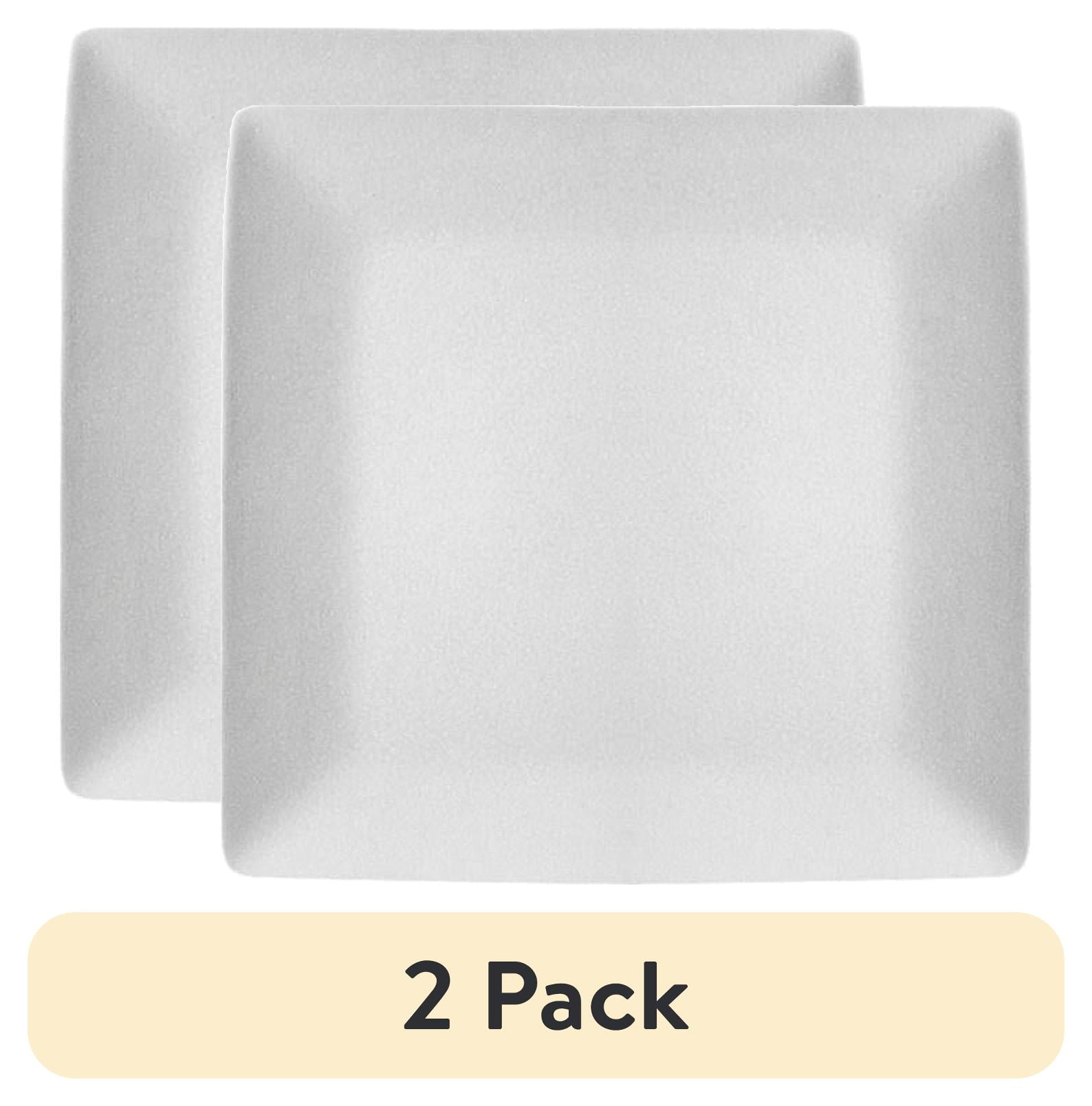 Better Homes & Gardens Cream Square Dinner Plate 2 Pack Stoneware ...