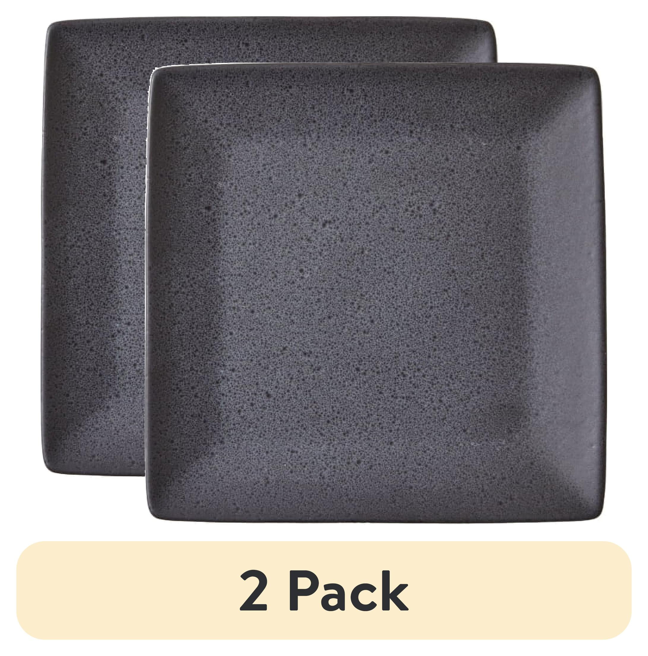 Better Homes & Gardens Dark Gray Square-Shaped Stoneware Dinner Plate ...
