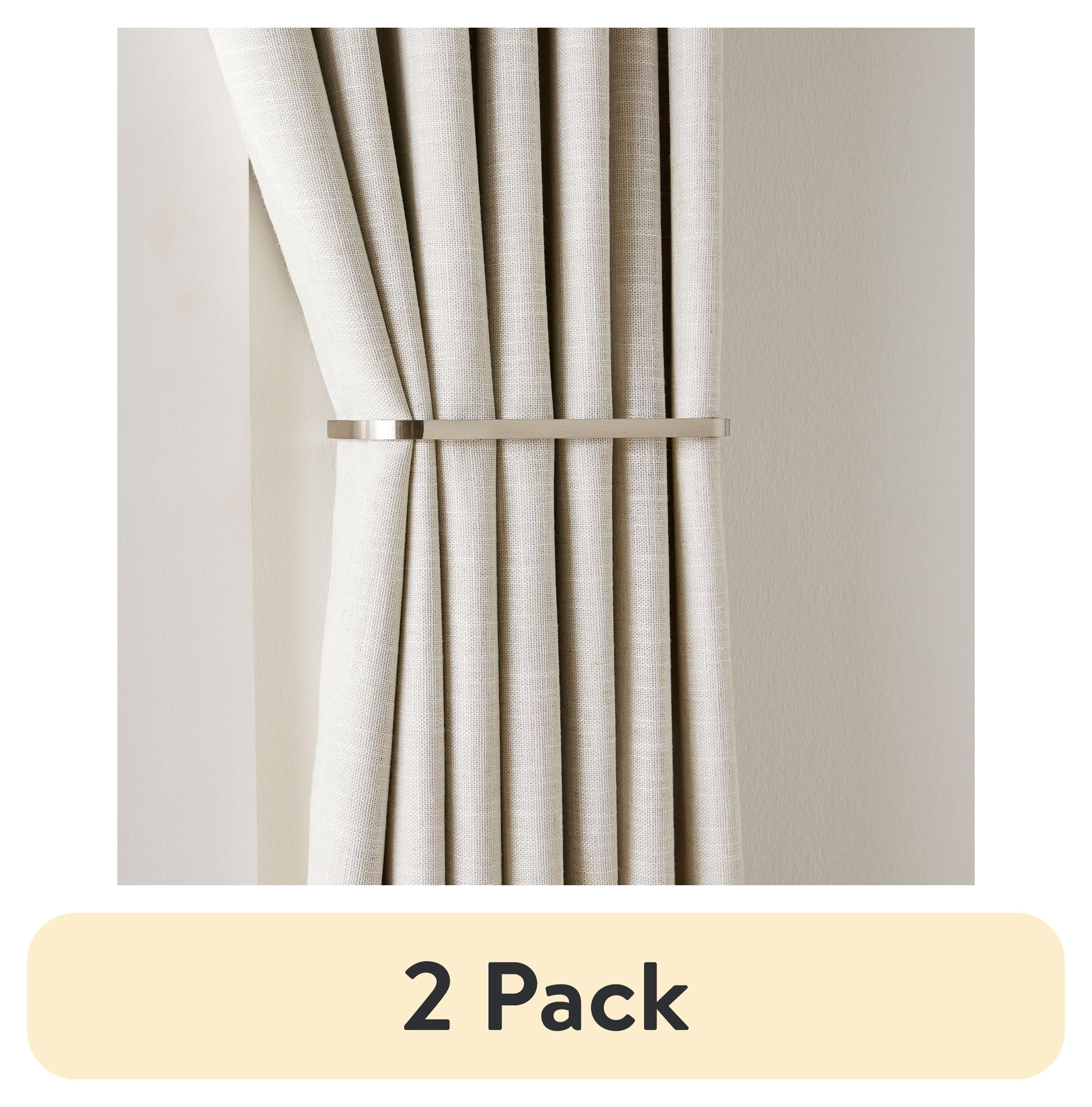 Better Homes & Gardens Brushed Nickel Curtain Holdbacks Set of Two - Elegant Decor - Walmart.com
