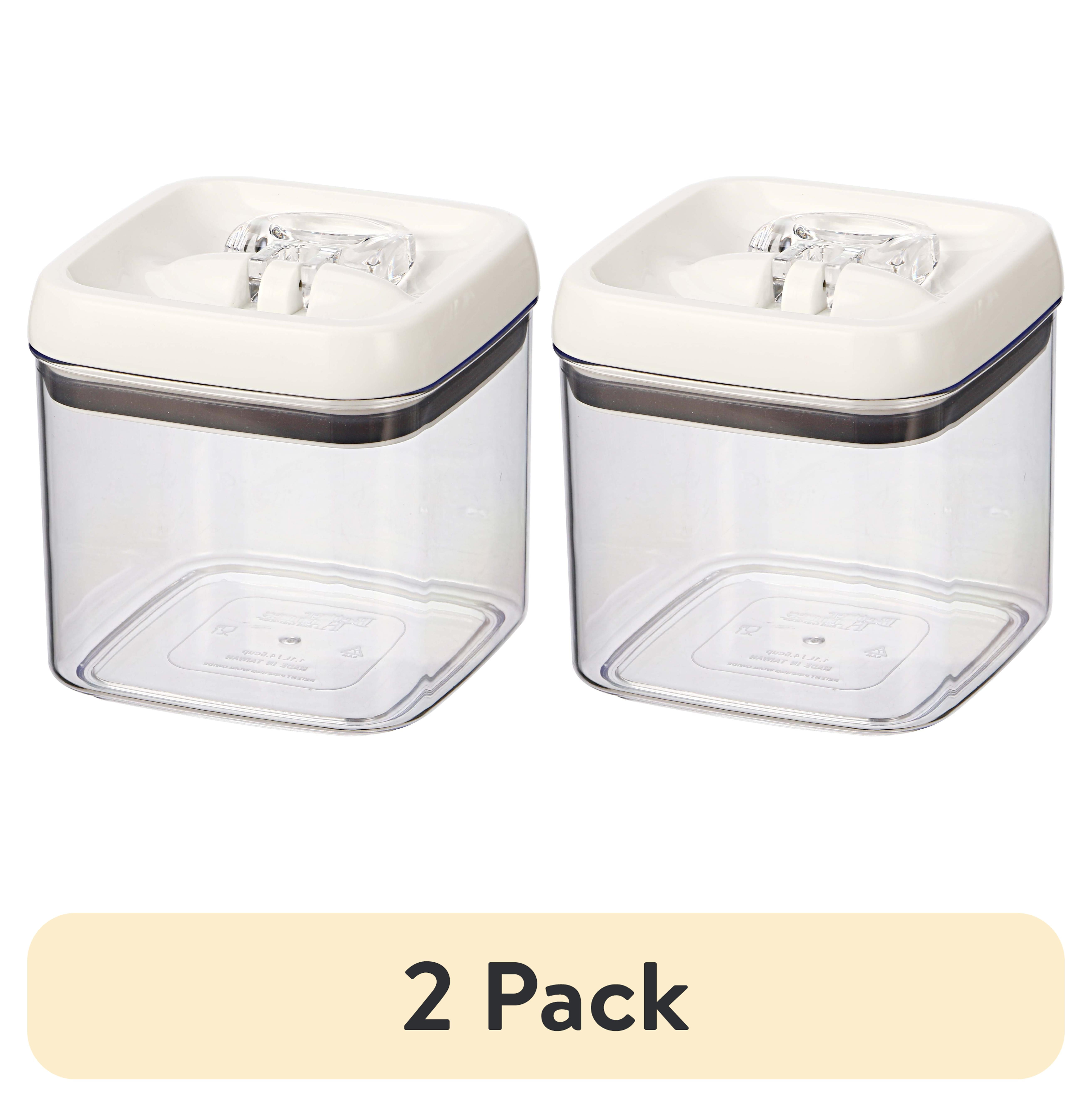 (2 pack) Better Homes & Gardens Canister - 4.5 Cup Flip-Tite® Square ...