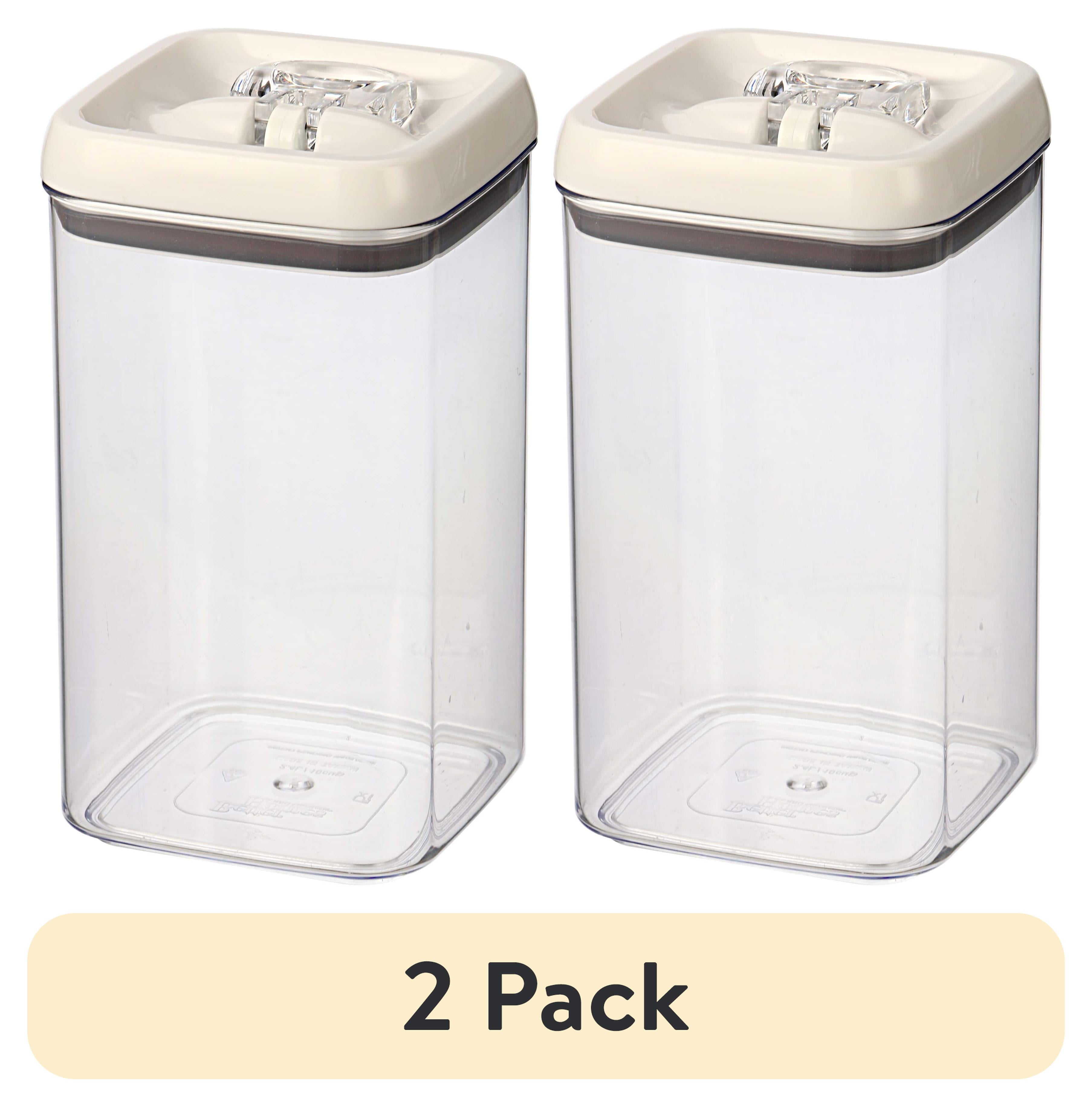 (2 pack) Better Homes & Gardens Canister - 9.9 Cup Flip-Tite® Square ...