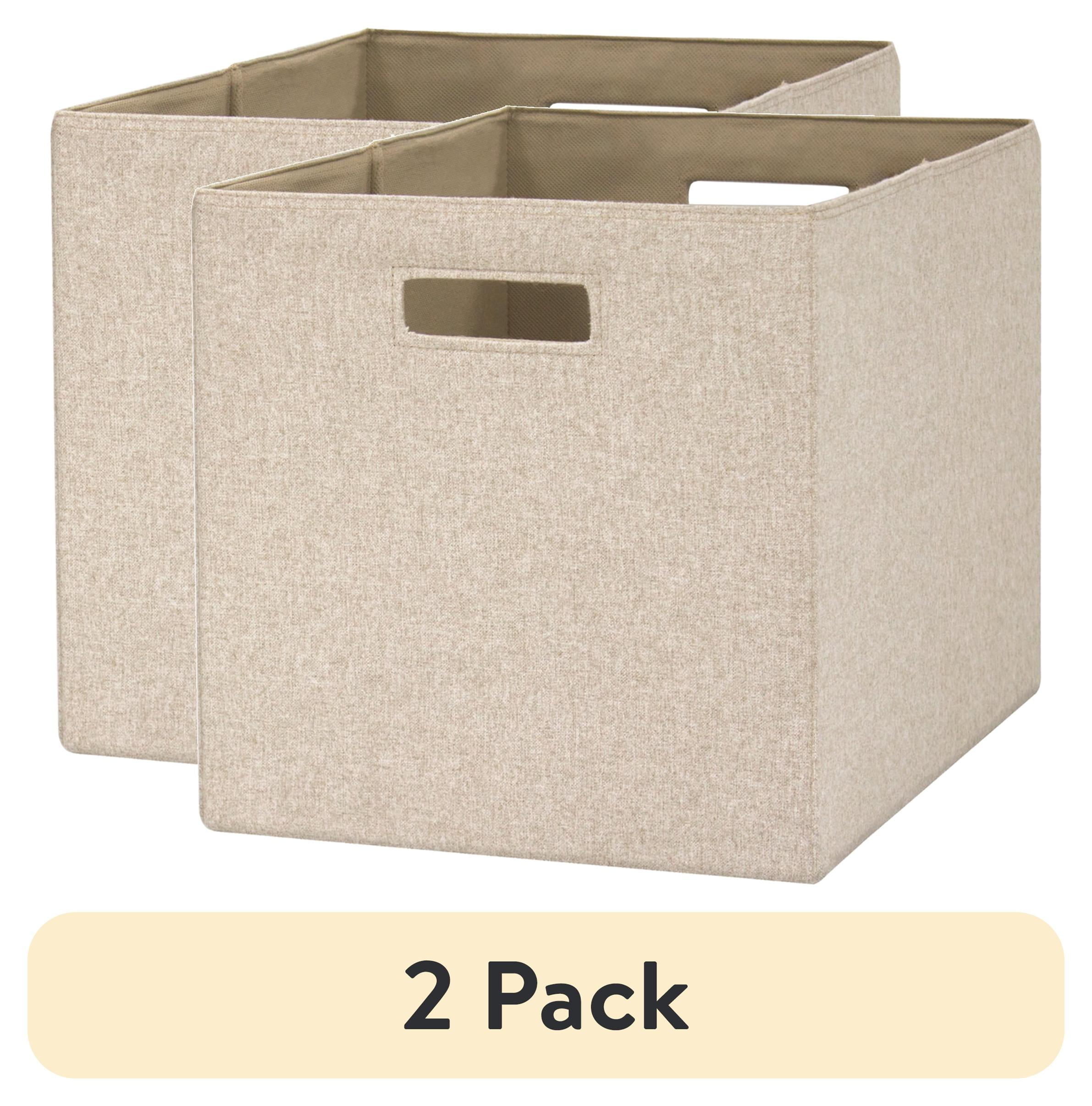 (2 pack) Better Homes & Gardens Collapsible Fabric Cube Storage Bin ...
