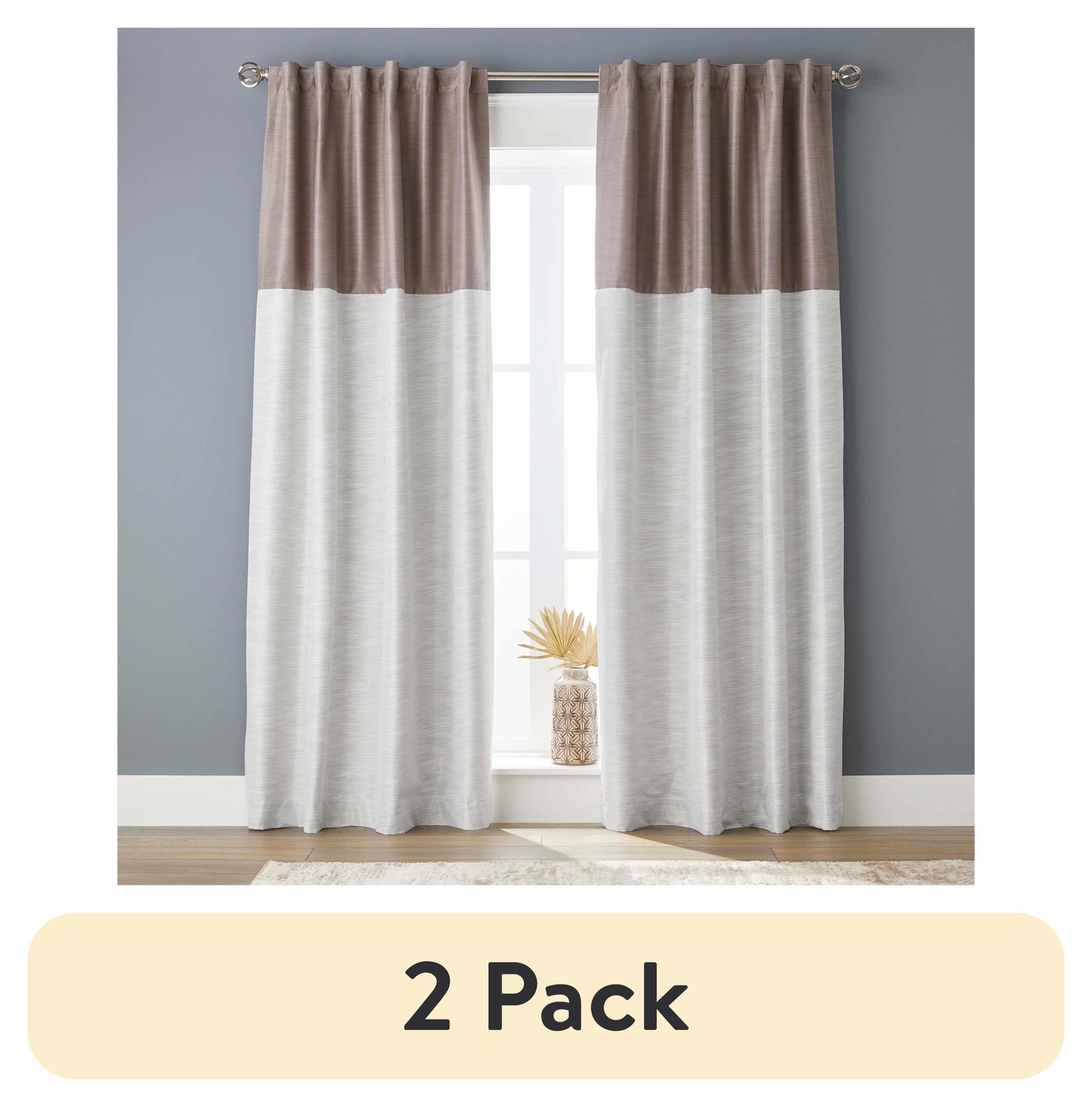 (2 pack) Better Homes & Gardens Colorblock Rod Pocket and Back Tab ...