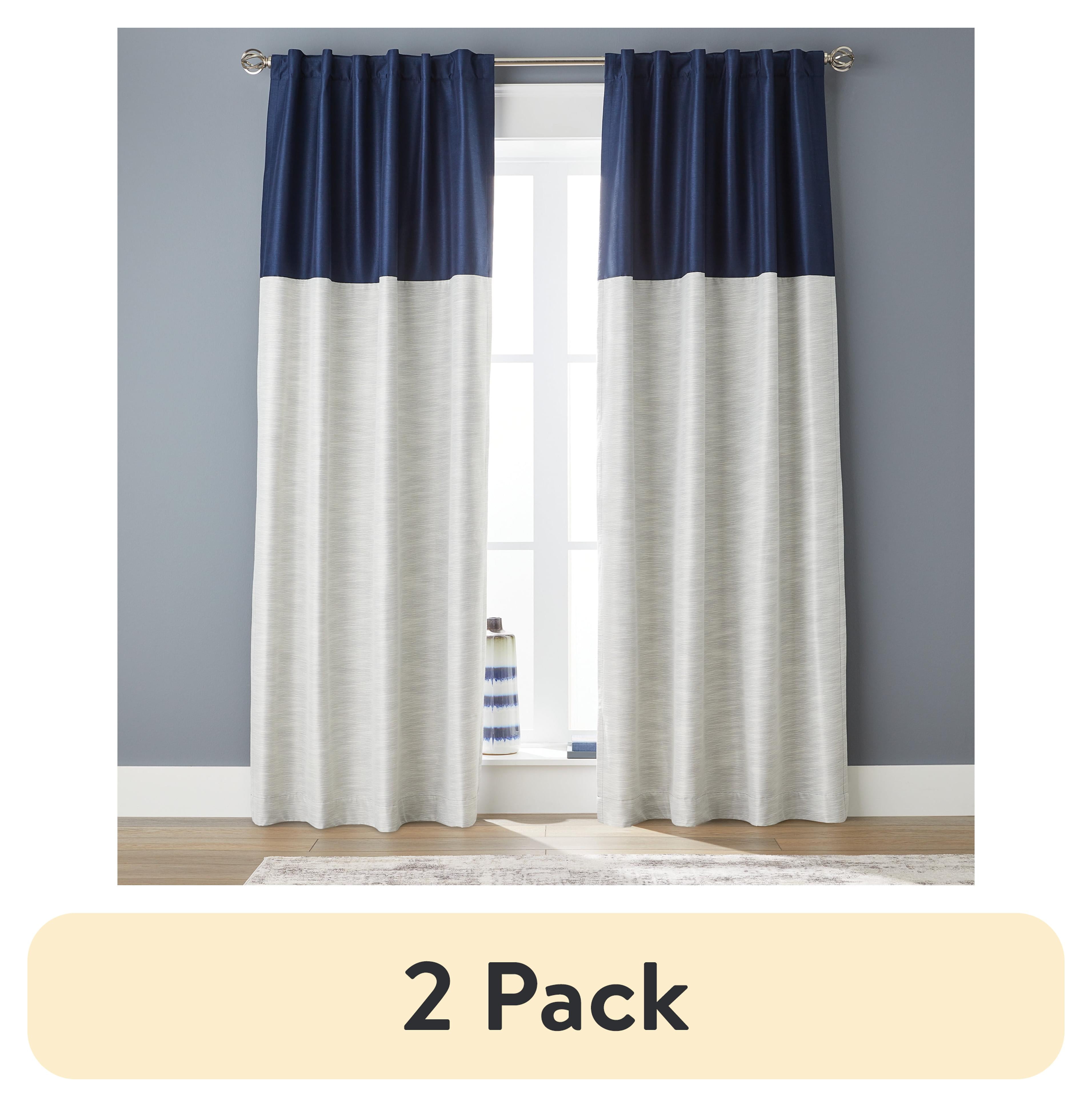 (2 pack) Better Homes & Gardens Colorblock Rod Pocket and Back Tab ...