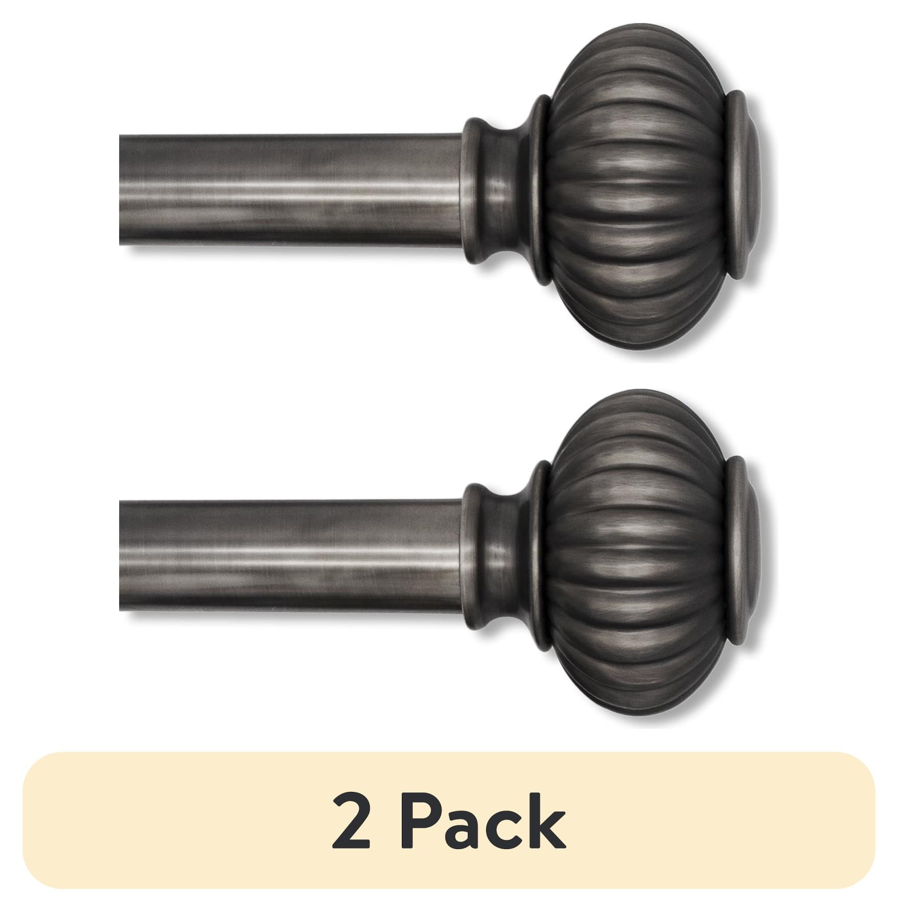 (2 pack) Better Homes & Gardens Contemporary 1" Pewter Ribbed Knob ...