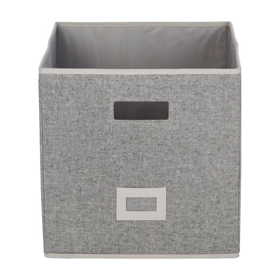 (2 pack) Better Homes & Gardens Cube Storage Bin with Handles, 12.75 in ...