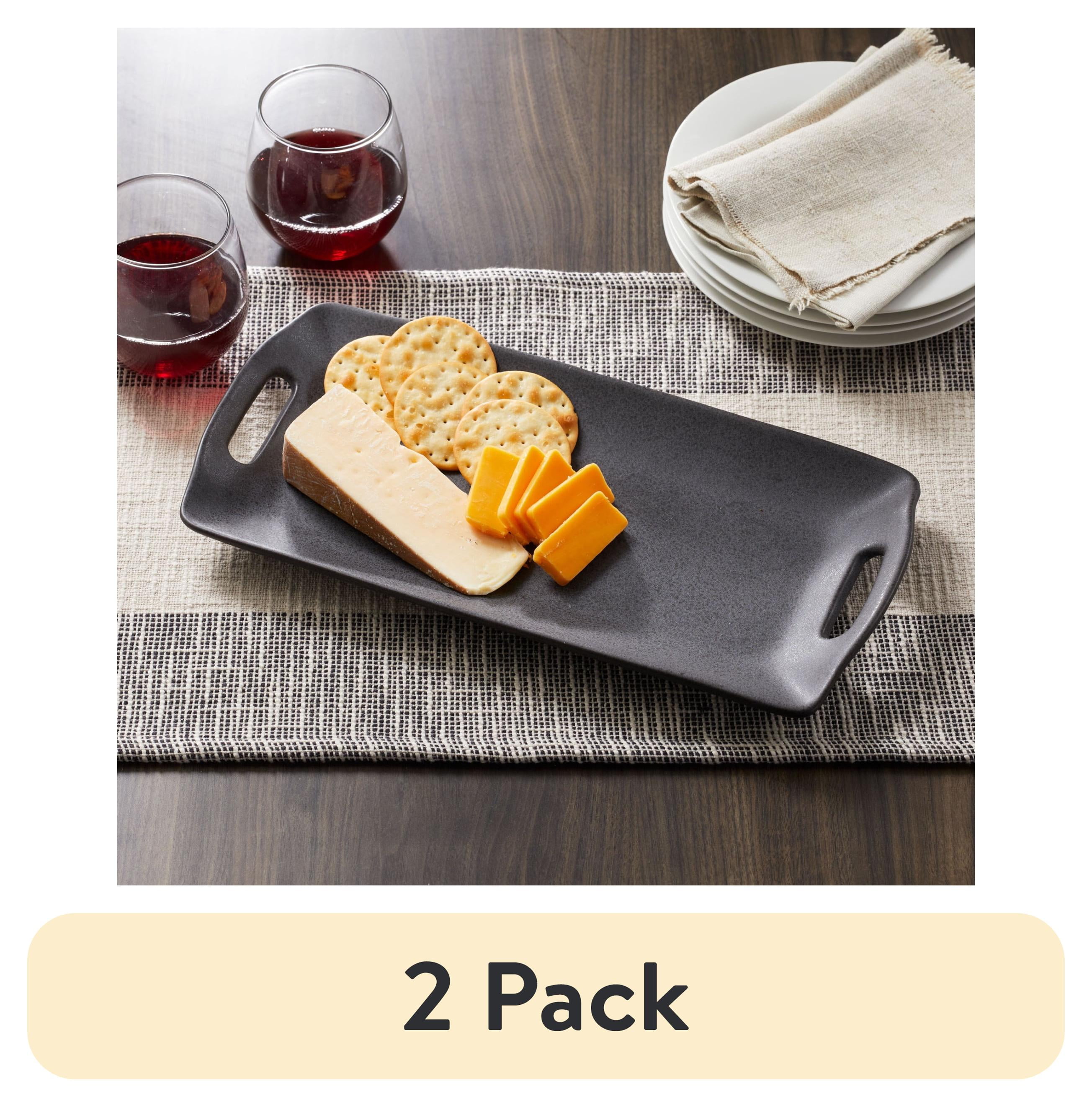 (2 pack) Better Homes & Gardens Dark Gray Square-Shaped Stoneware ...