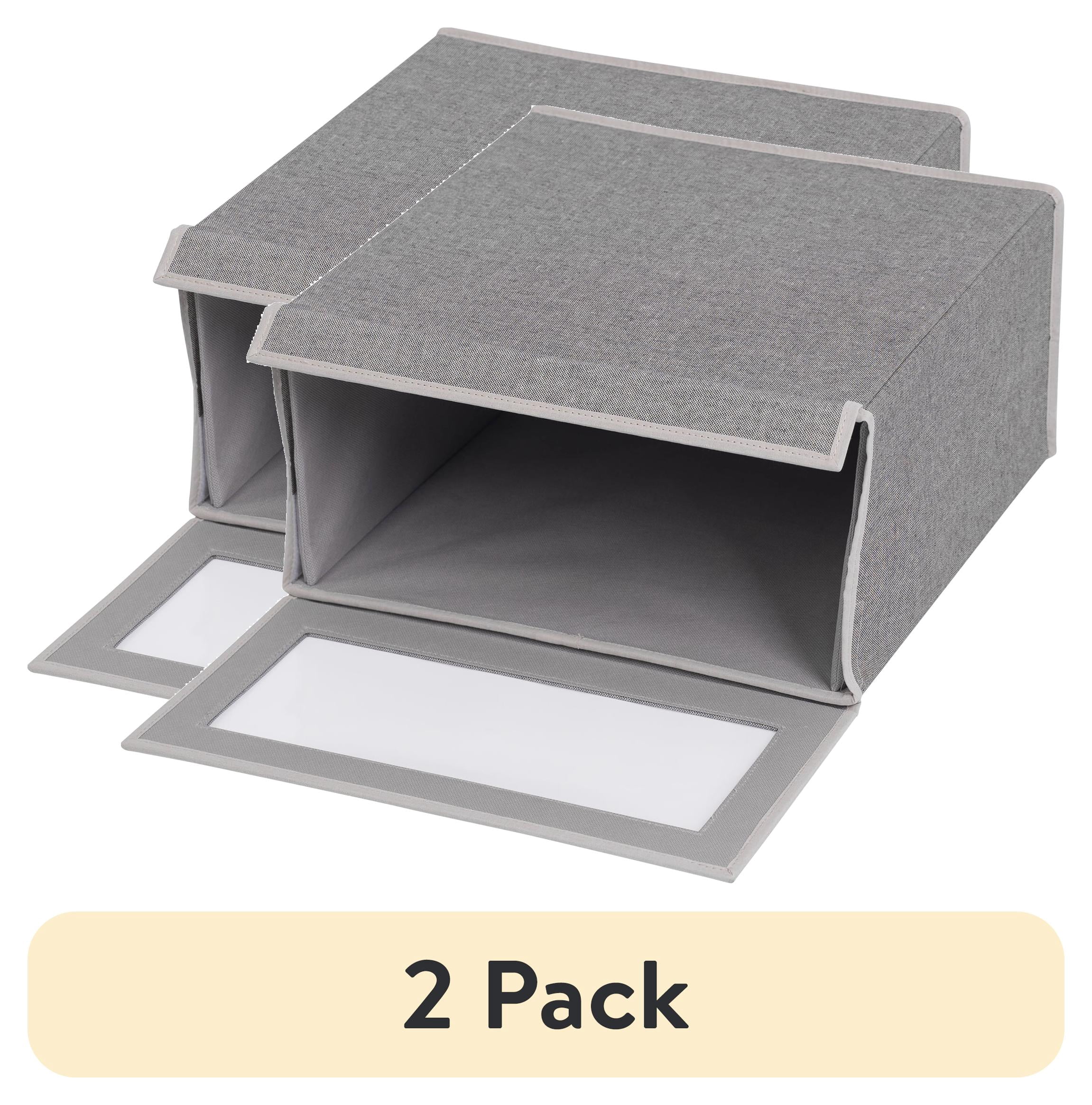 (2 pack) BHG DROP-FRONT CLOSET STORAGE BOX - Walmart.com