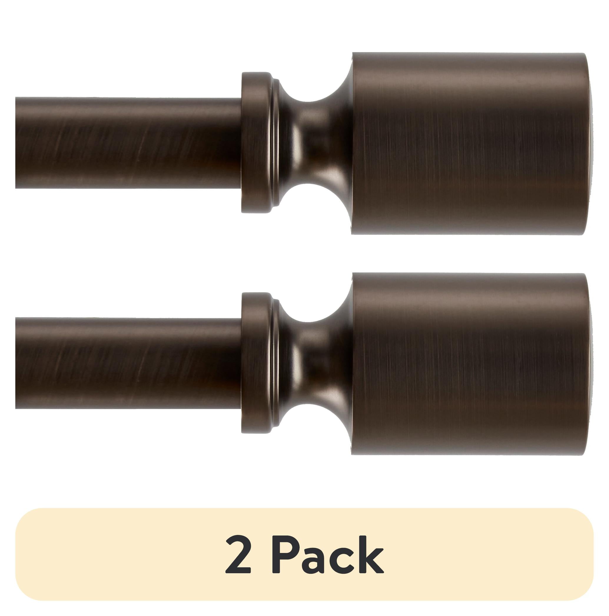 (2 pack) Better Homes & Gardens Flare 1" Dia. 42"-120" Single Curtain ...