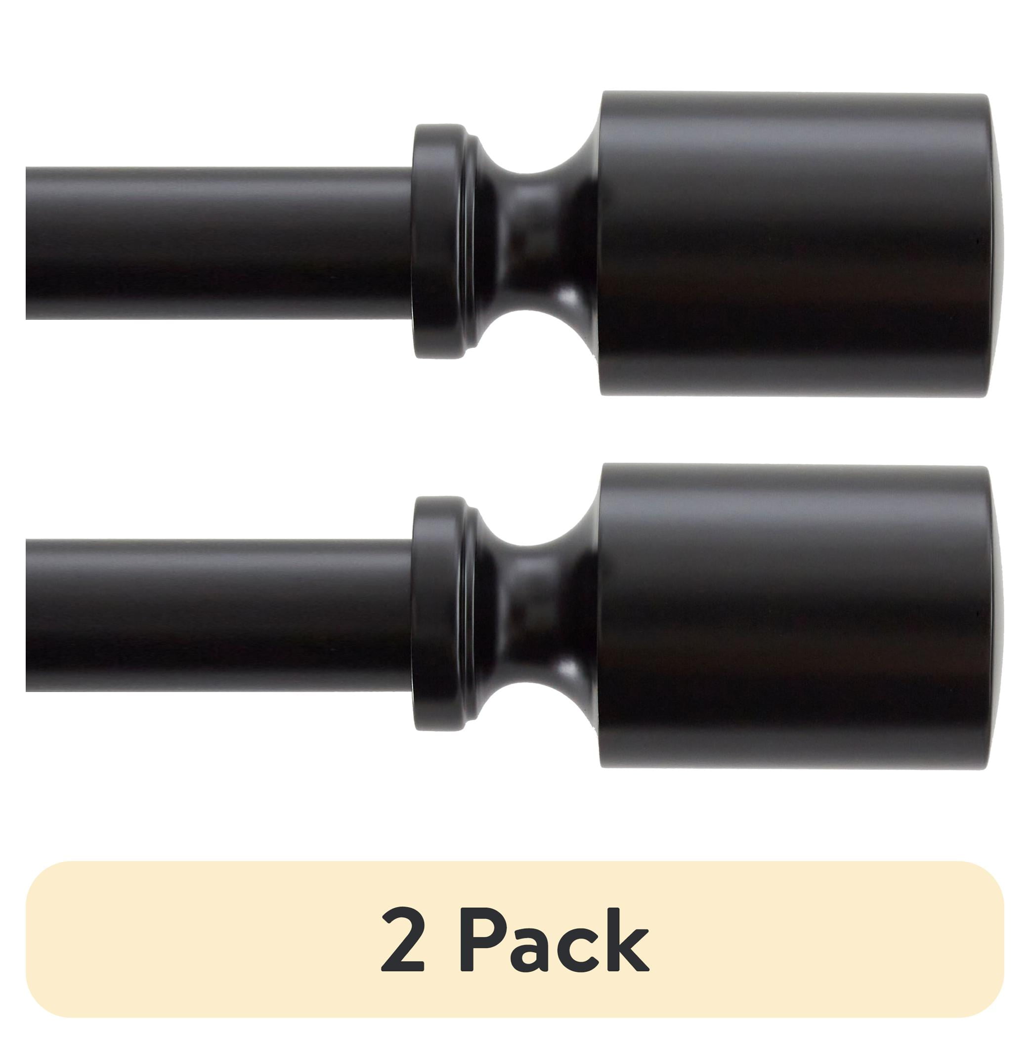 (2 pack) Better Homes & Gardens Flare 1" Dia. Black 42"-120" Single ...