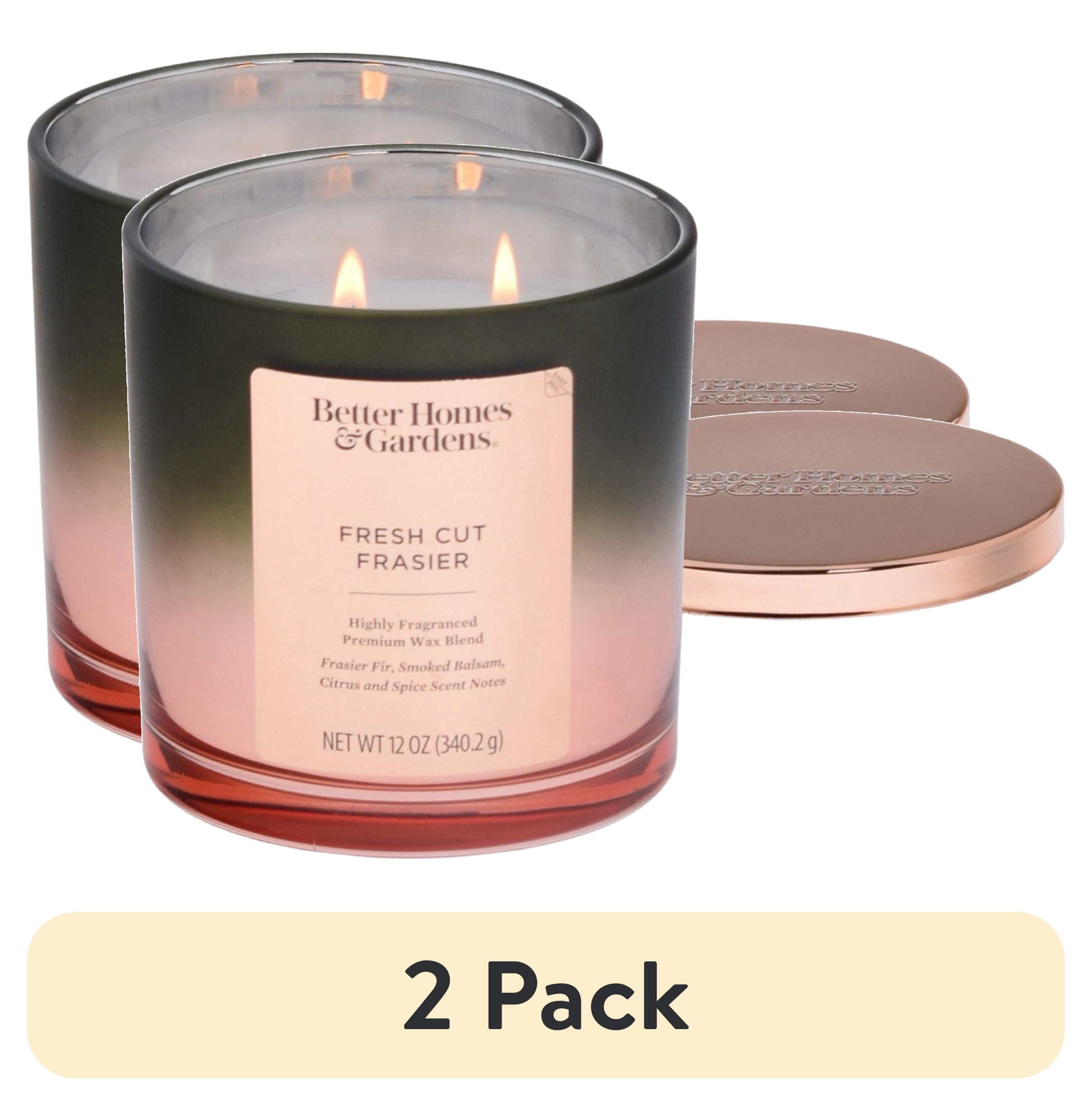 (2 pack) Better Homes & Gardens Fresh Cut Frasier Scented 2-Wick 12oz ...