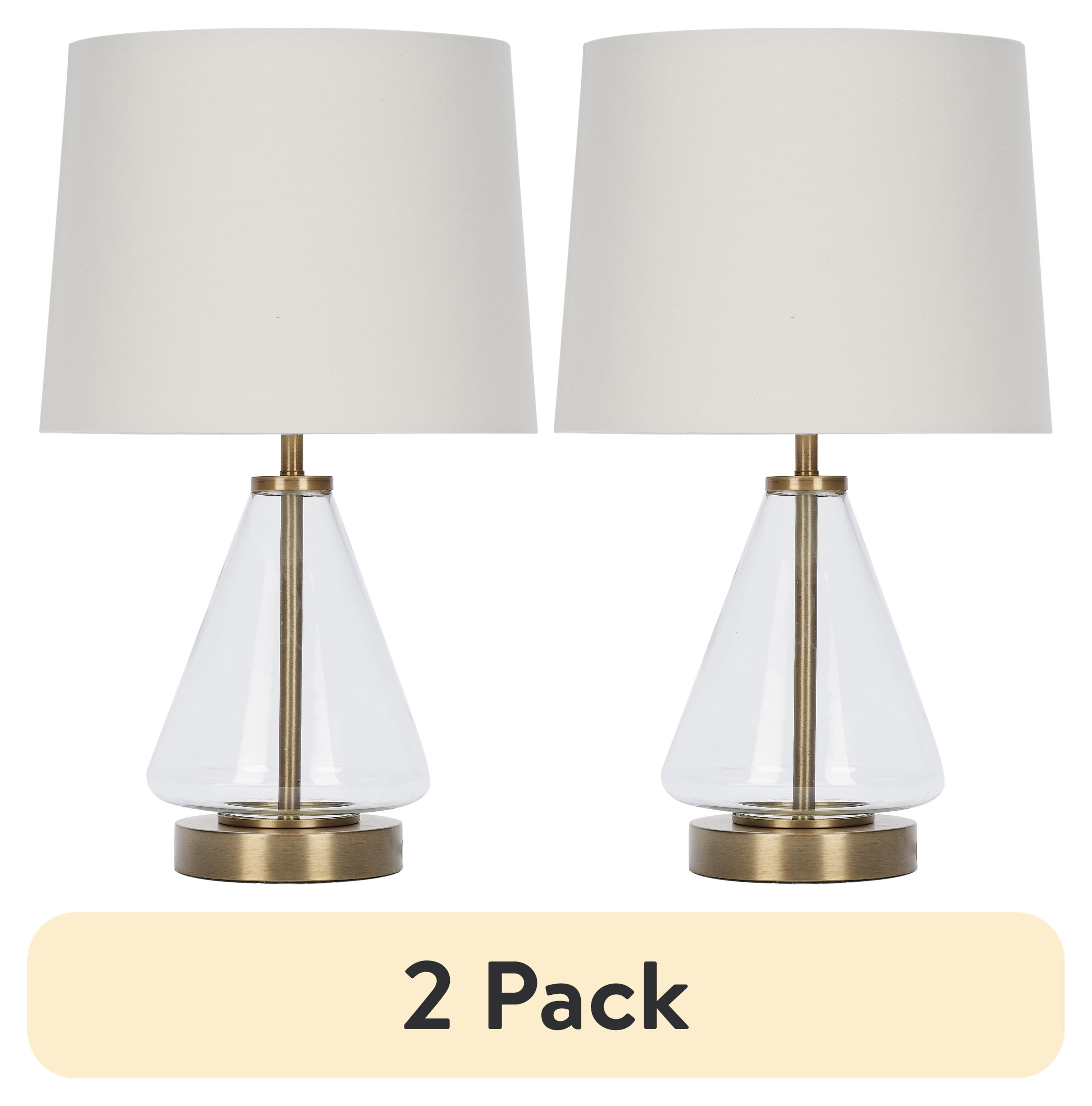 Better Homes & Gardens Glass Brass Table Lamp - Walmart.com